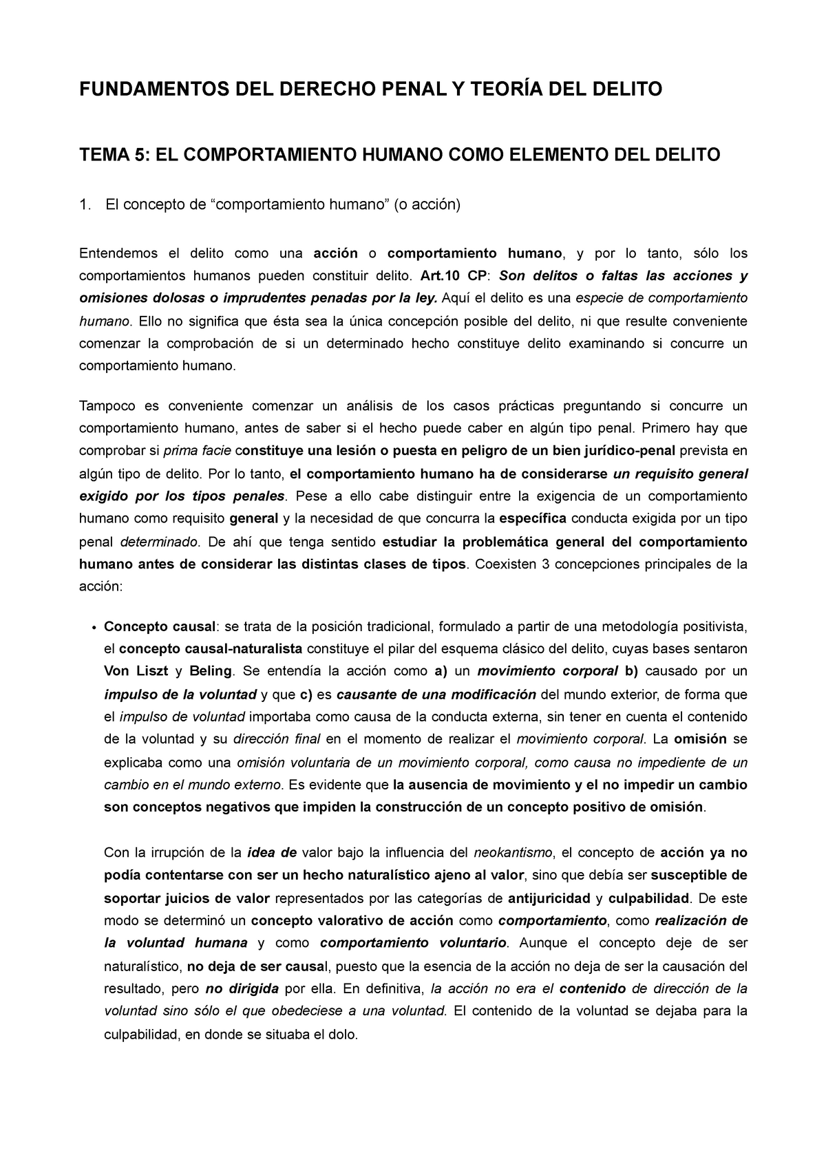 Apuntes T5 T8 Fundamentos Del Derecho Penal Fundamentos Del Derecho