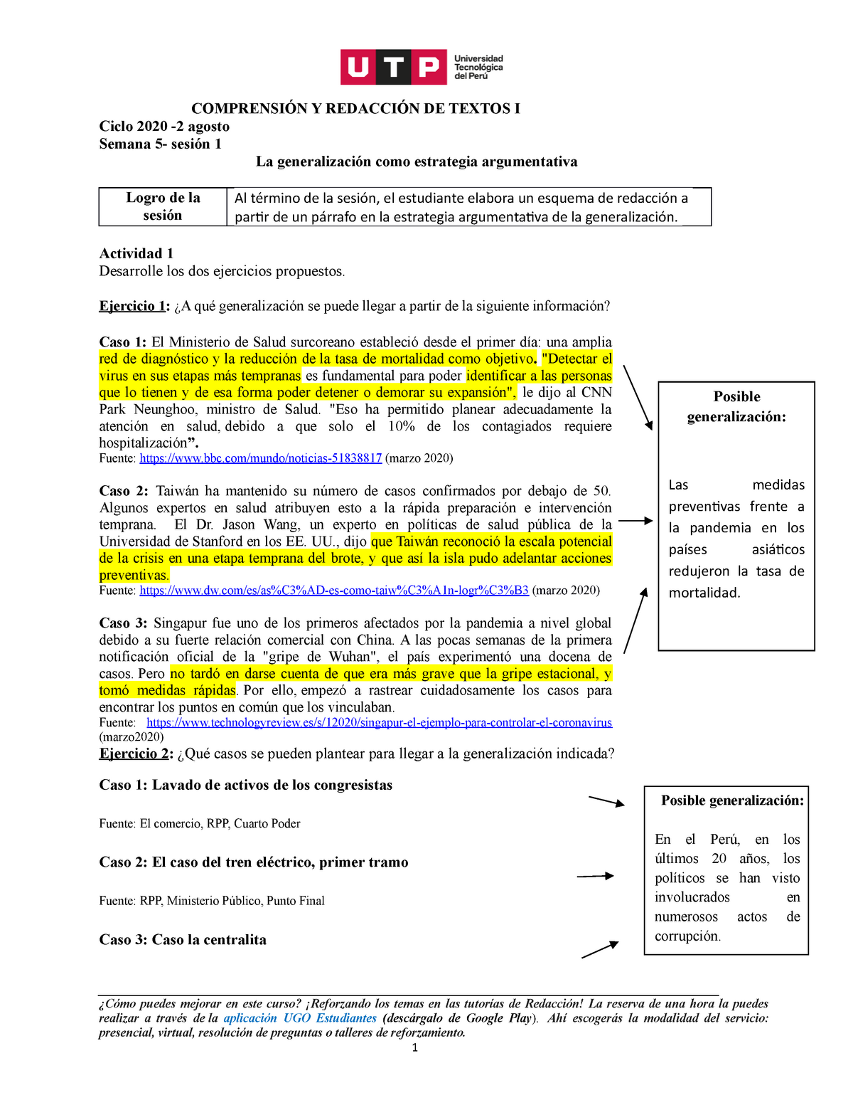 S5s1 Compresion Y Redaccion De Textos 1 ComprensiÓn Y RedacciÓn De