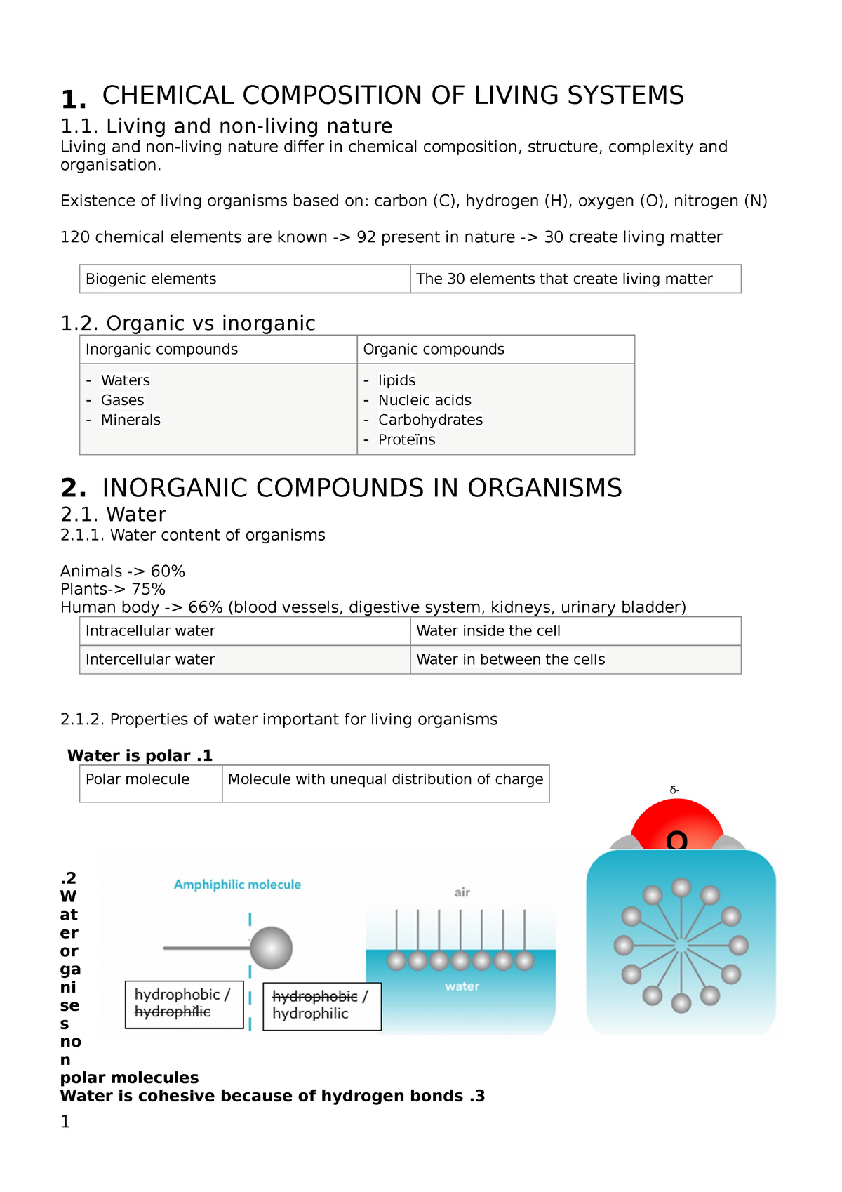 Bio Thema 2 Chemische Stoffen In Organismen 1 Chemical