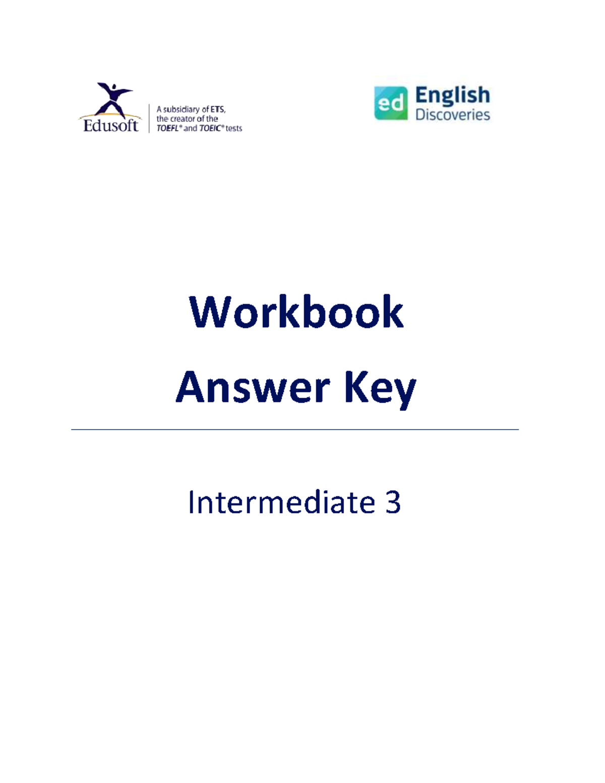 Intermediate 3 Workbook Answer Keys 8 Units Final Workbook Answer