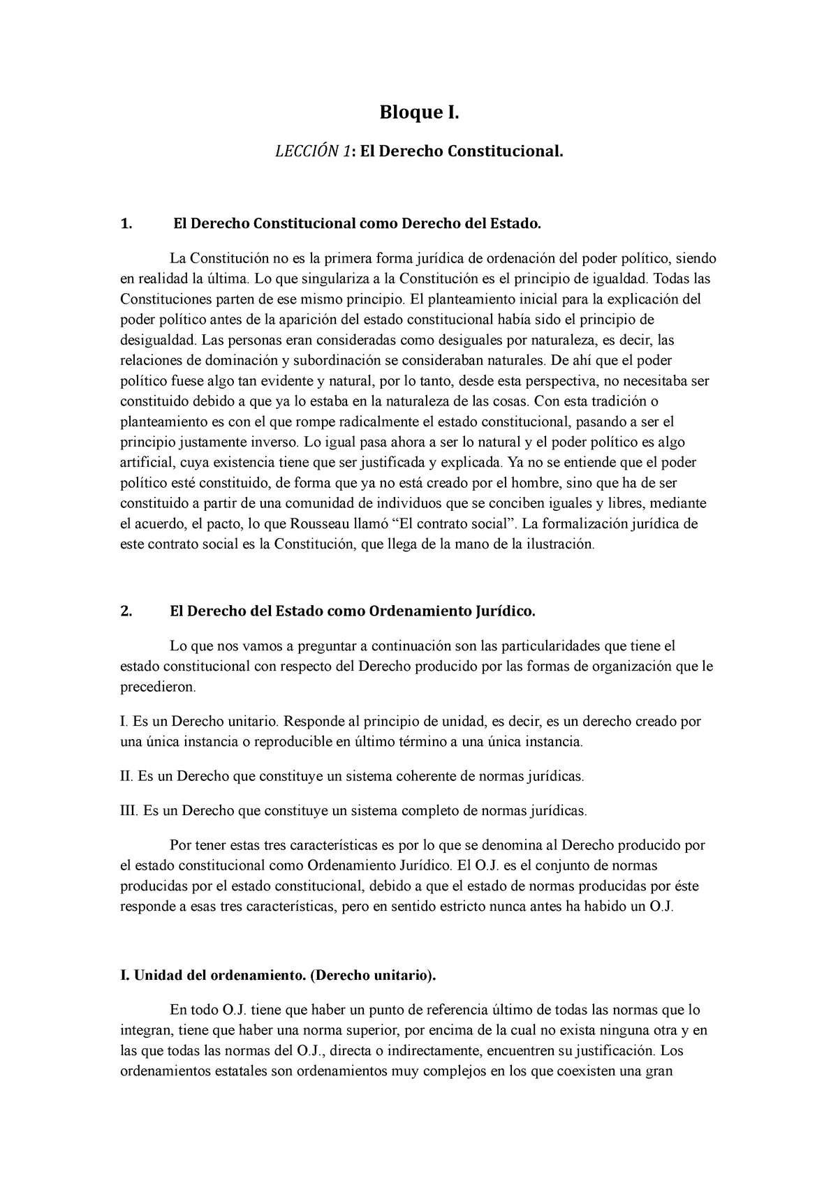 Constitucional Ana Gude 1 Cuatri Bloque I LecciÓn 1 El Derecho