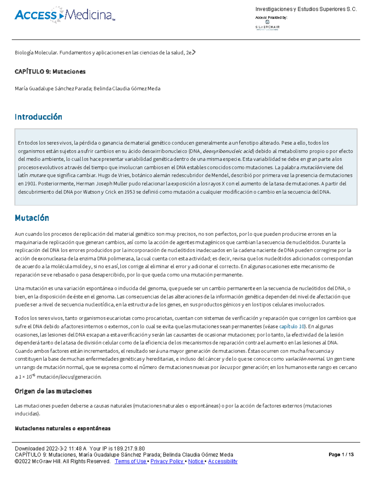 Capítulo 9 Mutaciones Biología Molecular Fundamentos Y Aplicaciones