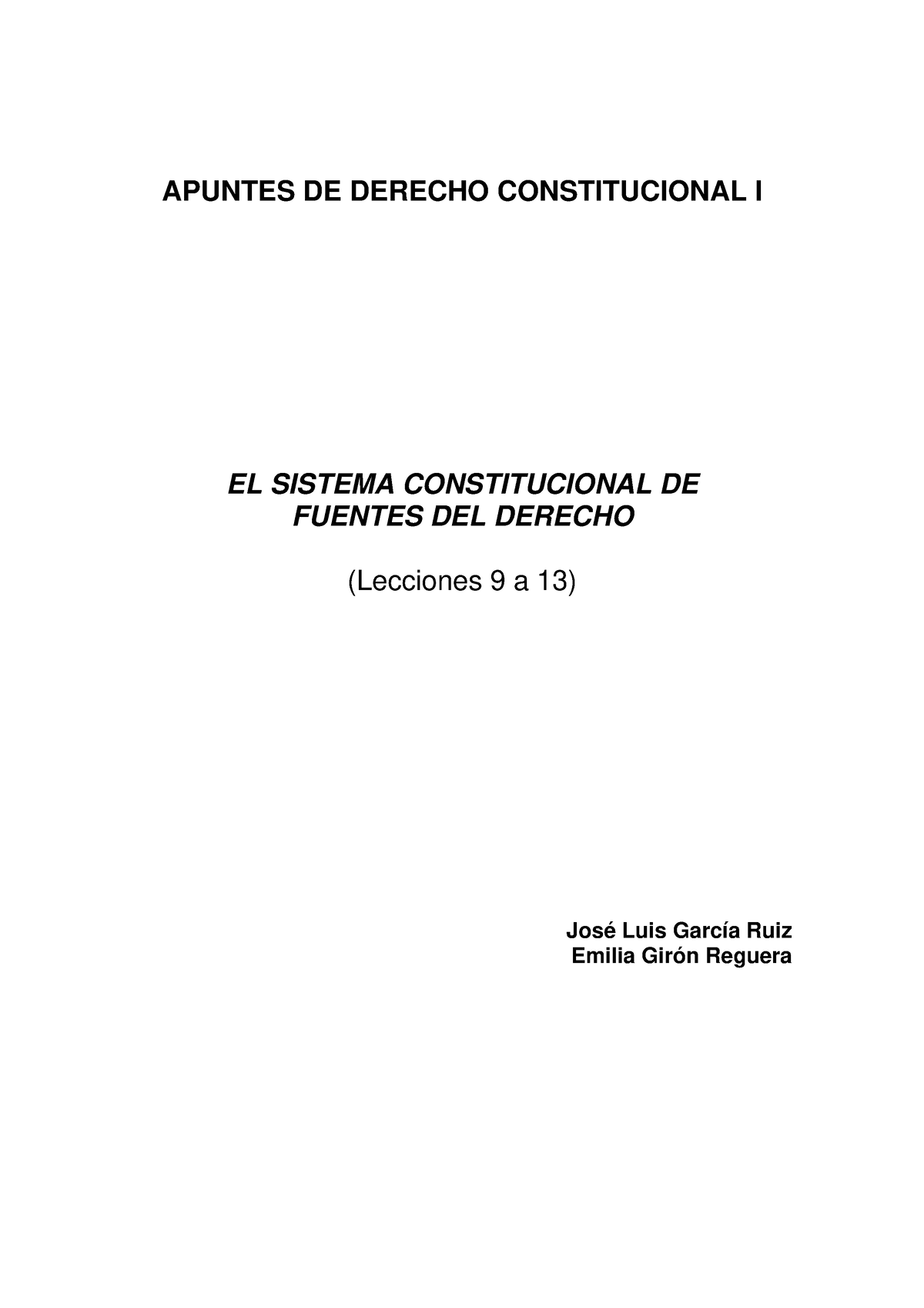 Apuntes De Derecho Constitucional I El S Apuntes De Derecho