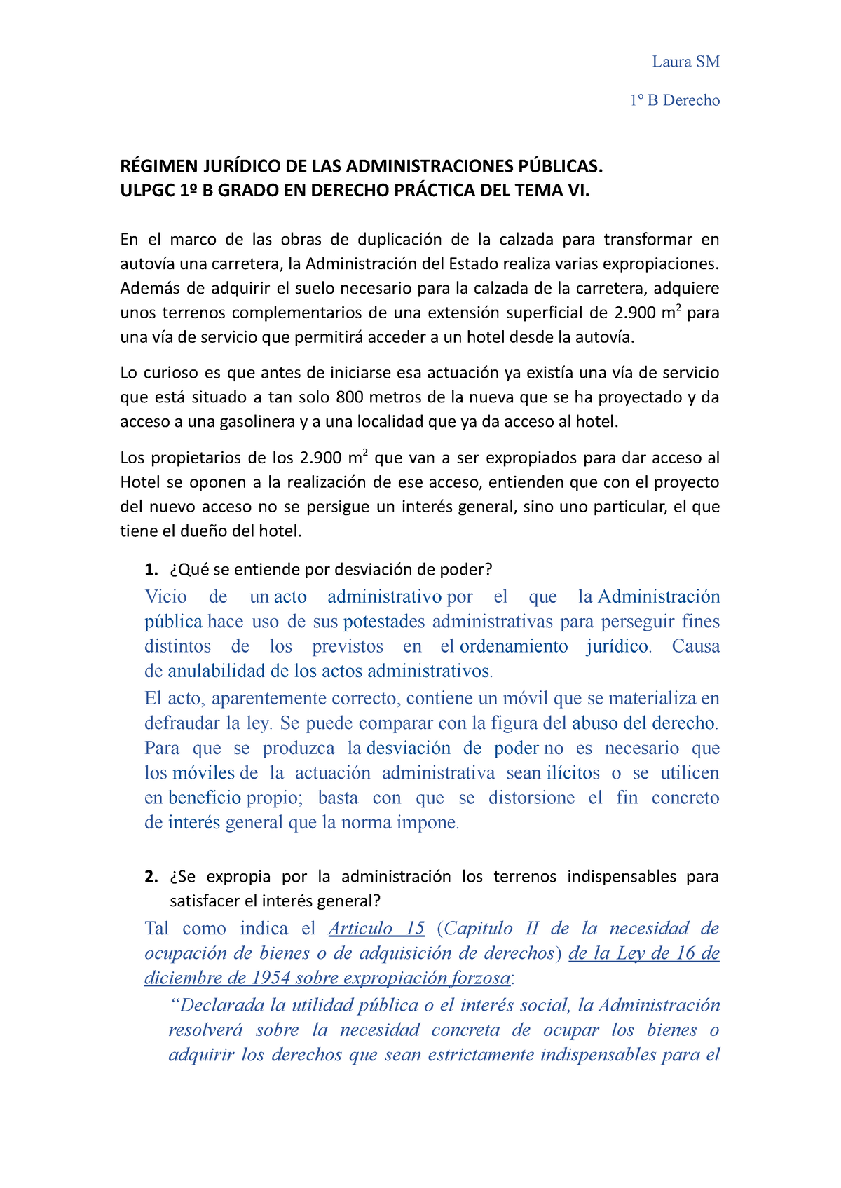 Práctica Del Tema Vi Practica Tema 6 Derecho Administrativo I 1º B