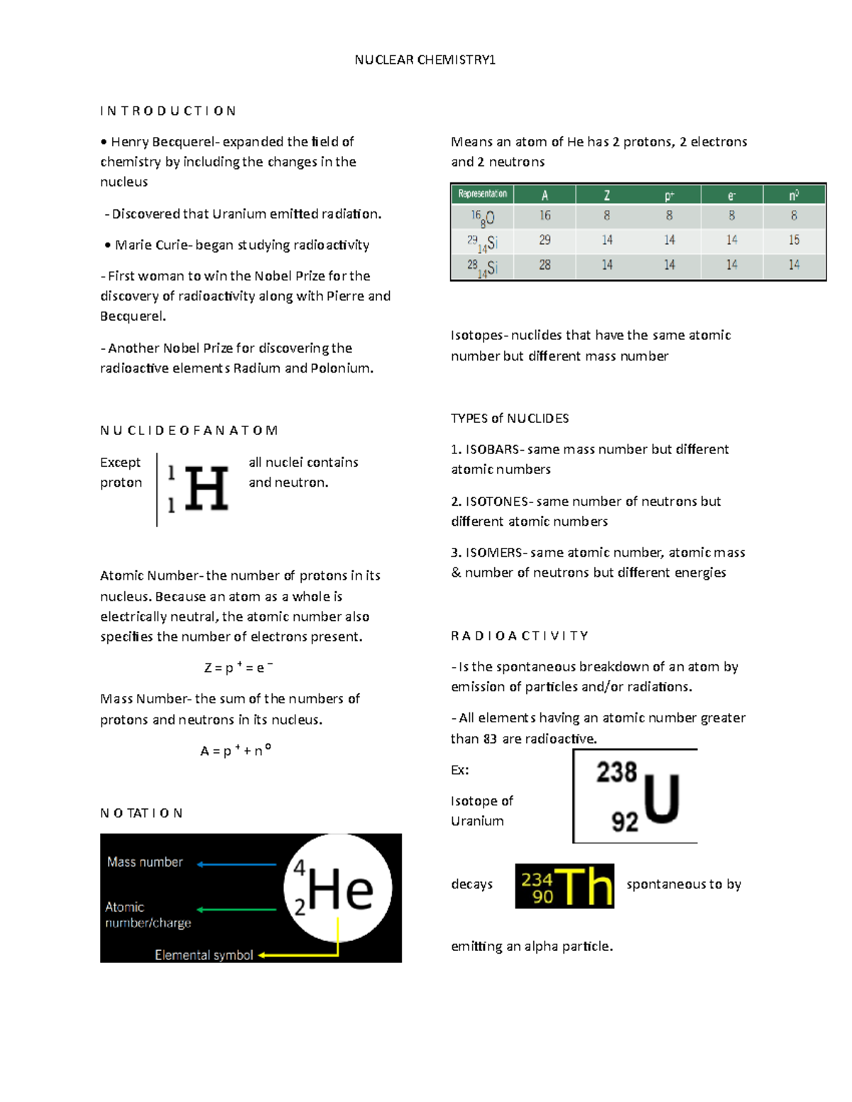 Nuclear Chemistry Chemistry For Engineers Studocu