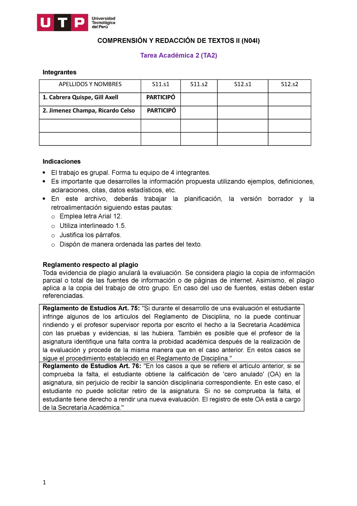 S11 S12 Tarea Académica 2 Ta2 Versión Borrador Formato