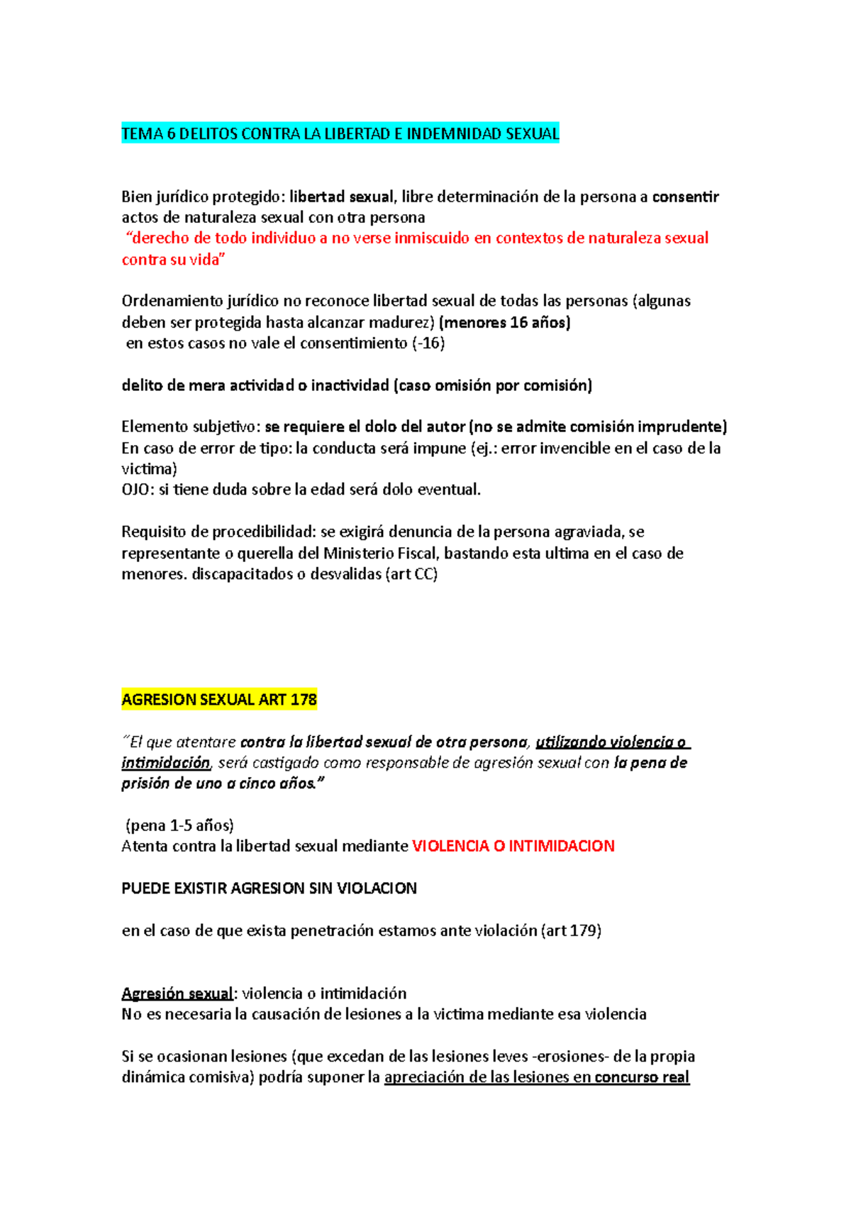 Tema 6 Delitos Contra La Libertad E Indemnidad Sexual Tema 6 Delitos