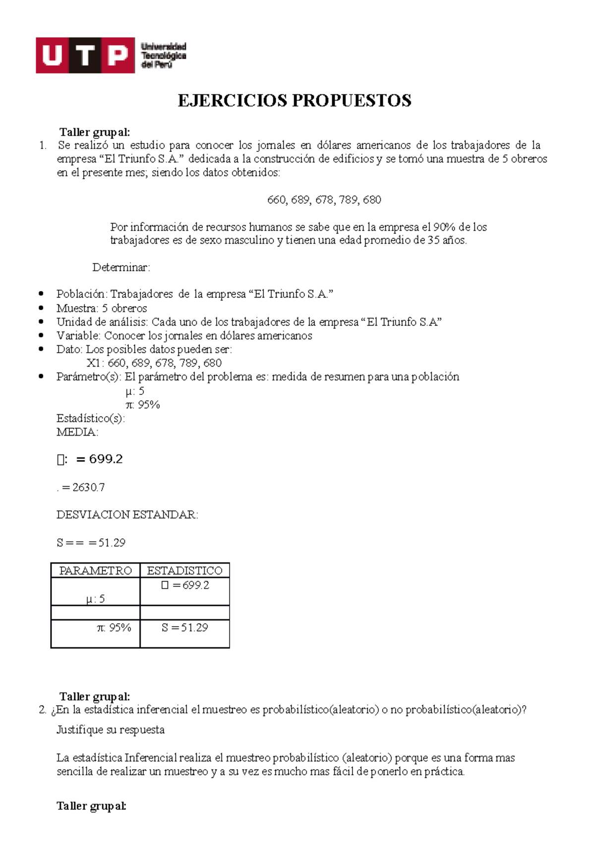 S01s1 Resolver Ejercicios 1 Ejercicios Propuestos Taller Grupal