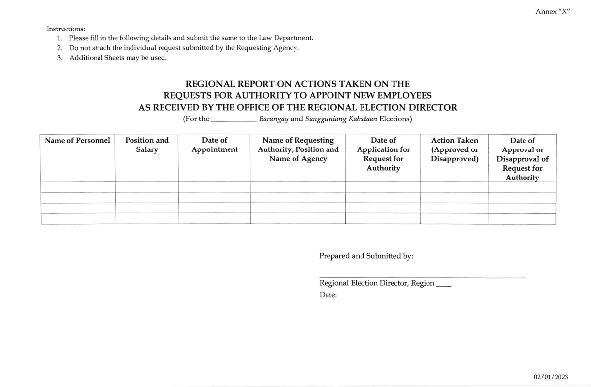 Com Res 10924 Annex X Description Annex X Regional Report On