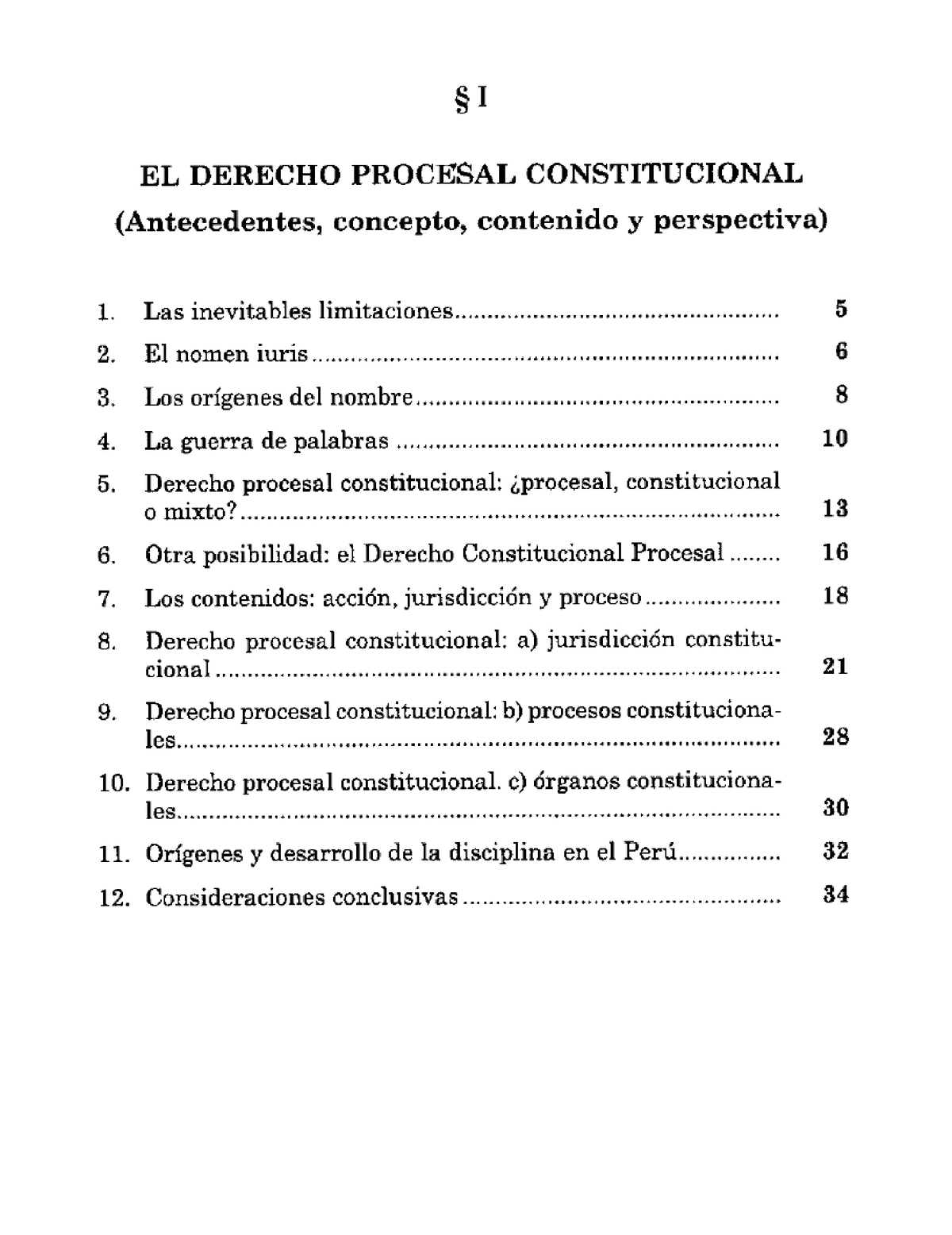 S1 Derecho Procesal Constitucional Antecedentes Concepto Contenido Y