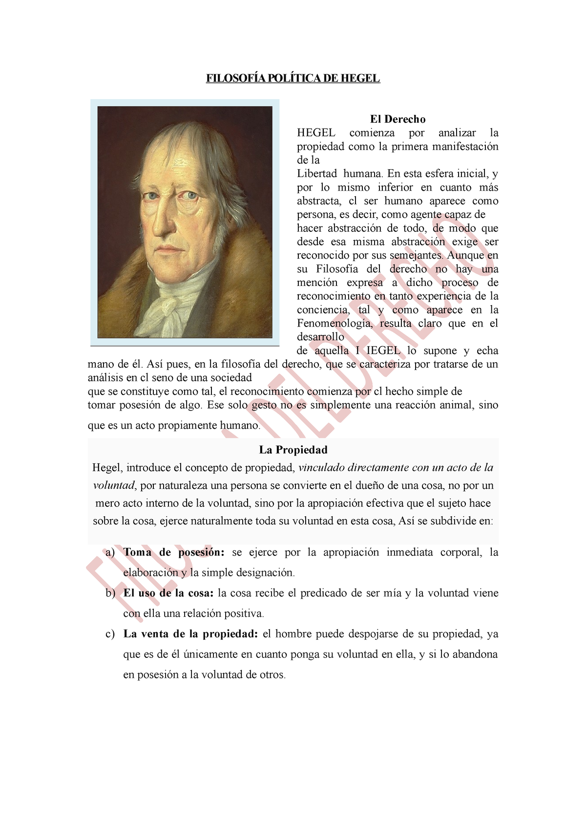 Informe Hegel 22 FilosofÍa PolÍtica De Hegel El Derecho Hegel