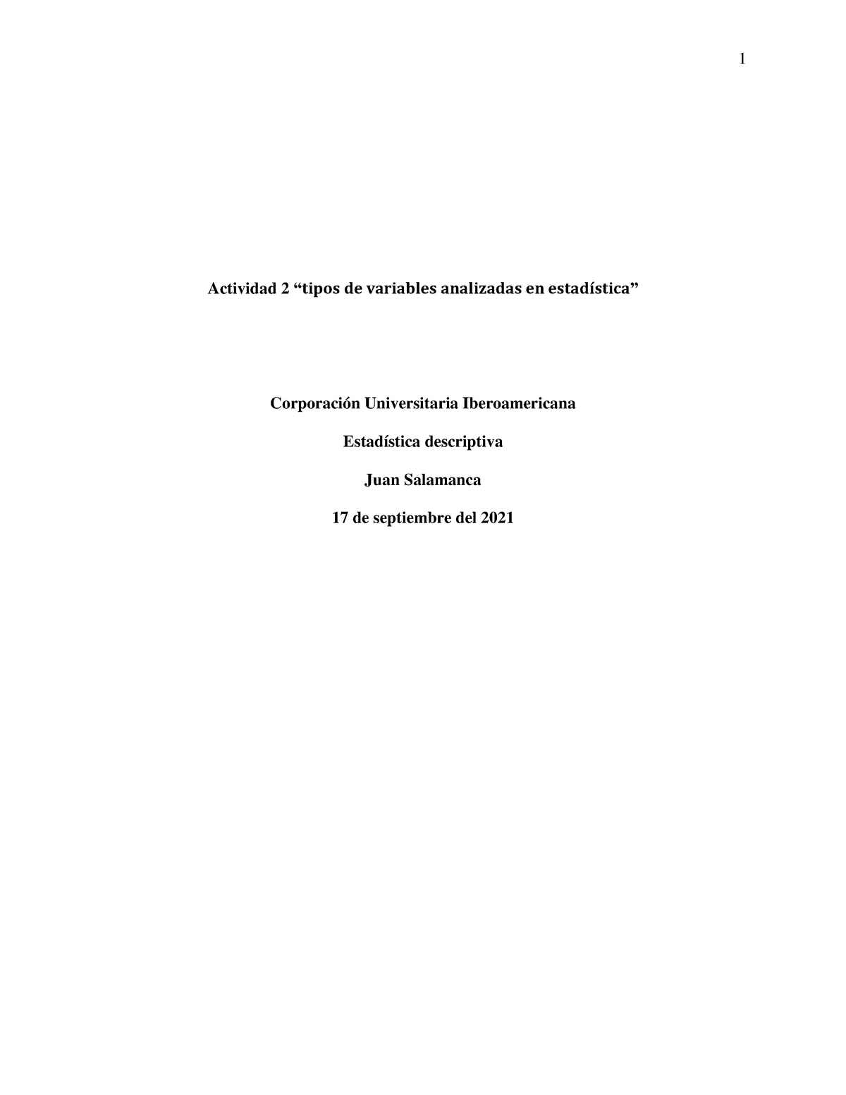 Actividad 2 Tipos De Variables Analizadas En Estadística Estadistica