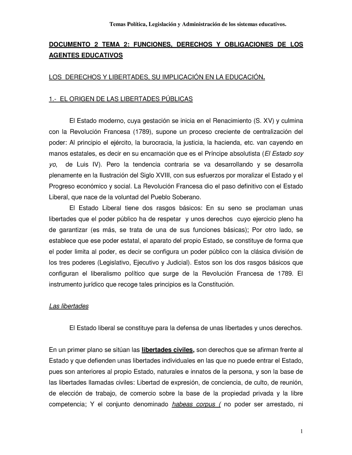 Doc 1 Tema 2 Derechos Y Obligaciones Documento 2 Tema 2 Funciones