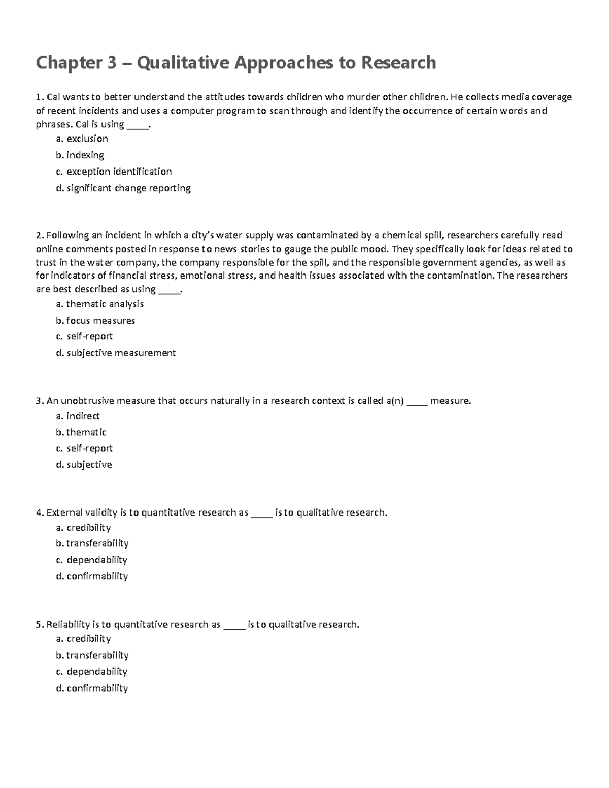 Chapter 3 Qualitative Approaches To Research Chapter 3 Qualitative