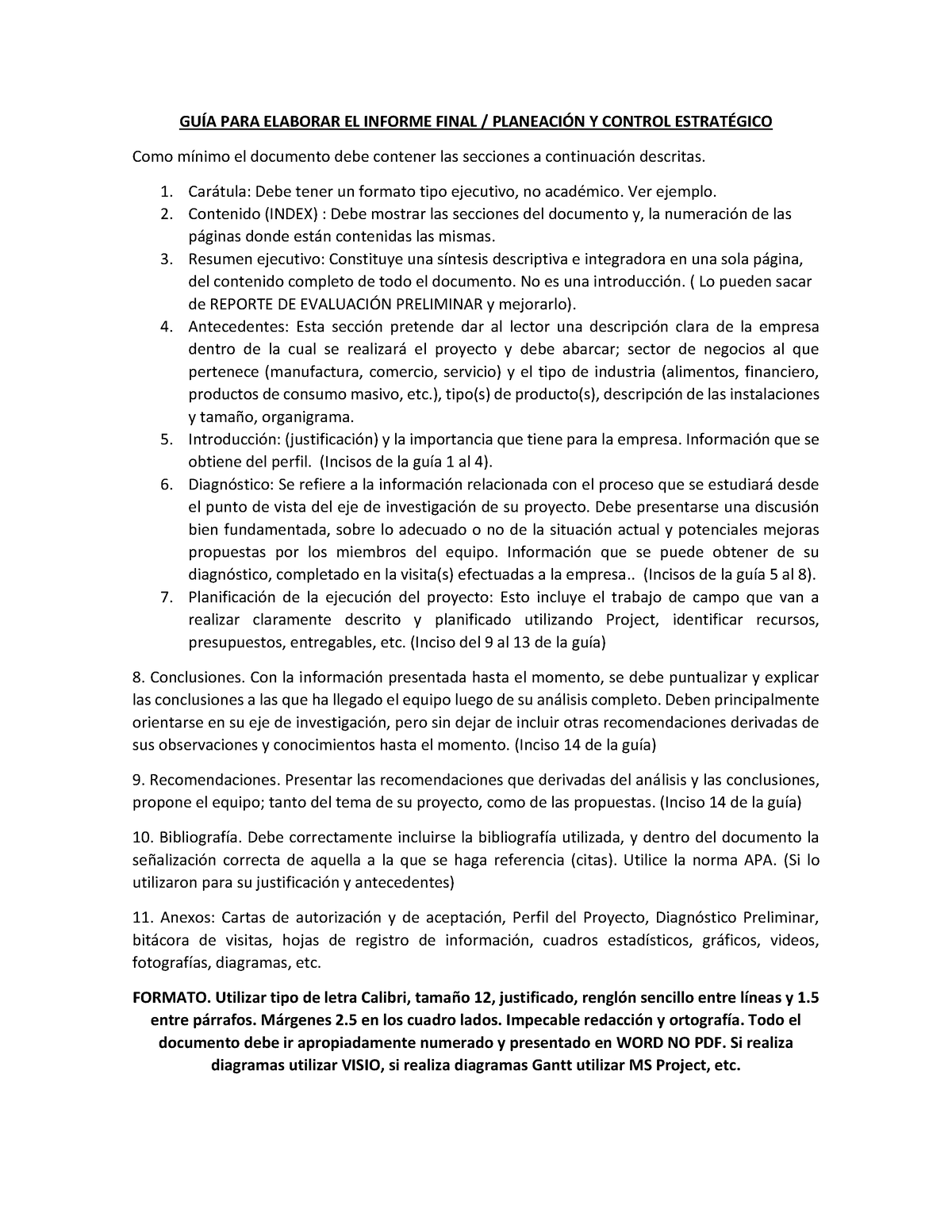 Guia Para Elaborar El Informe Final Del Proyecto Guia Para Elaborar