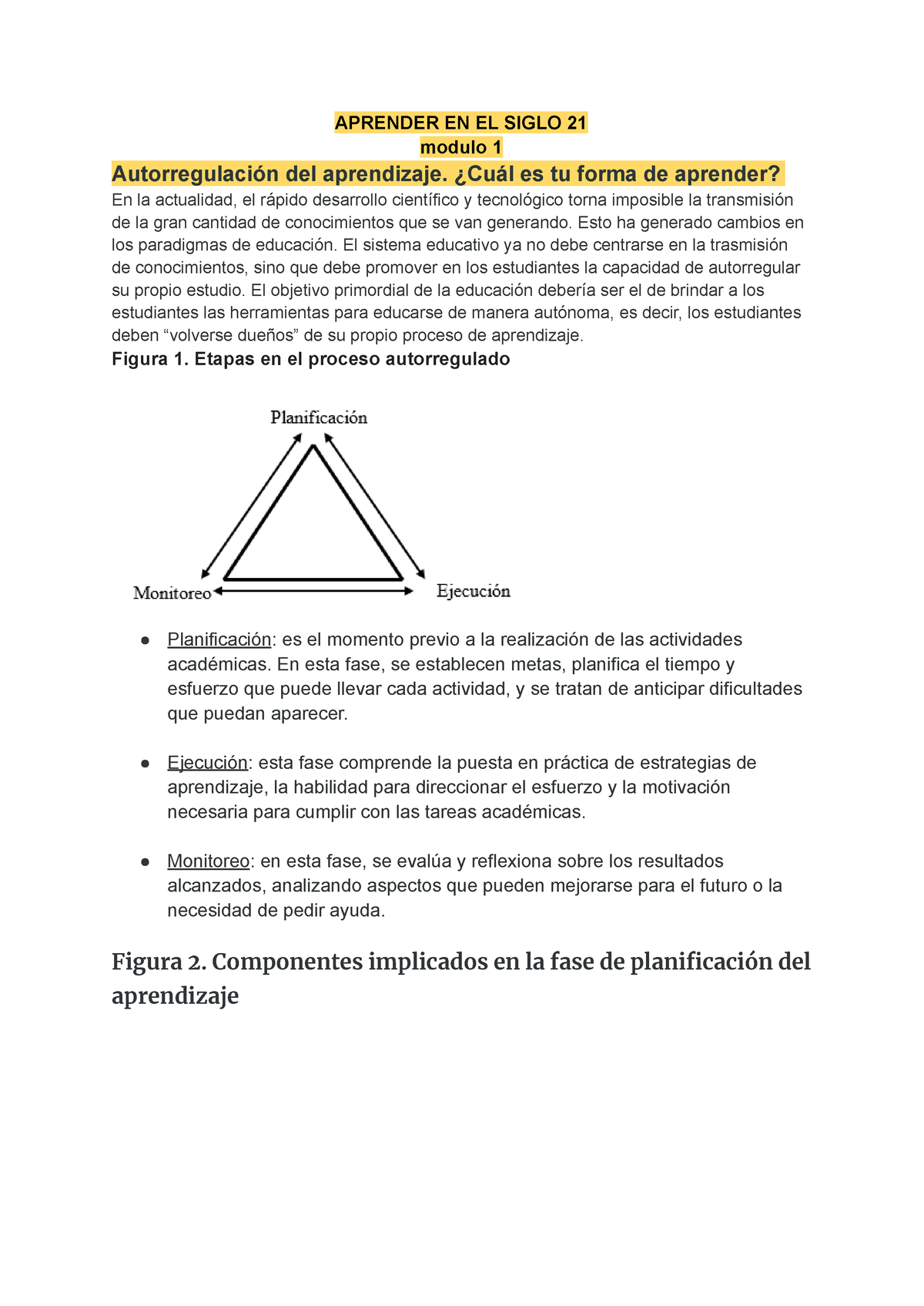 Resumen M1 Aprender En El Siglo 21 Aprender En El Siglo 21 Modulo 1