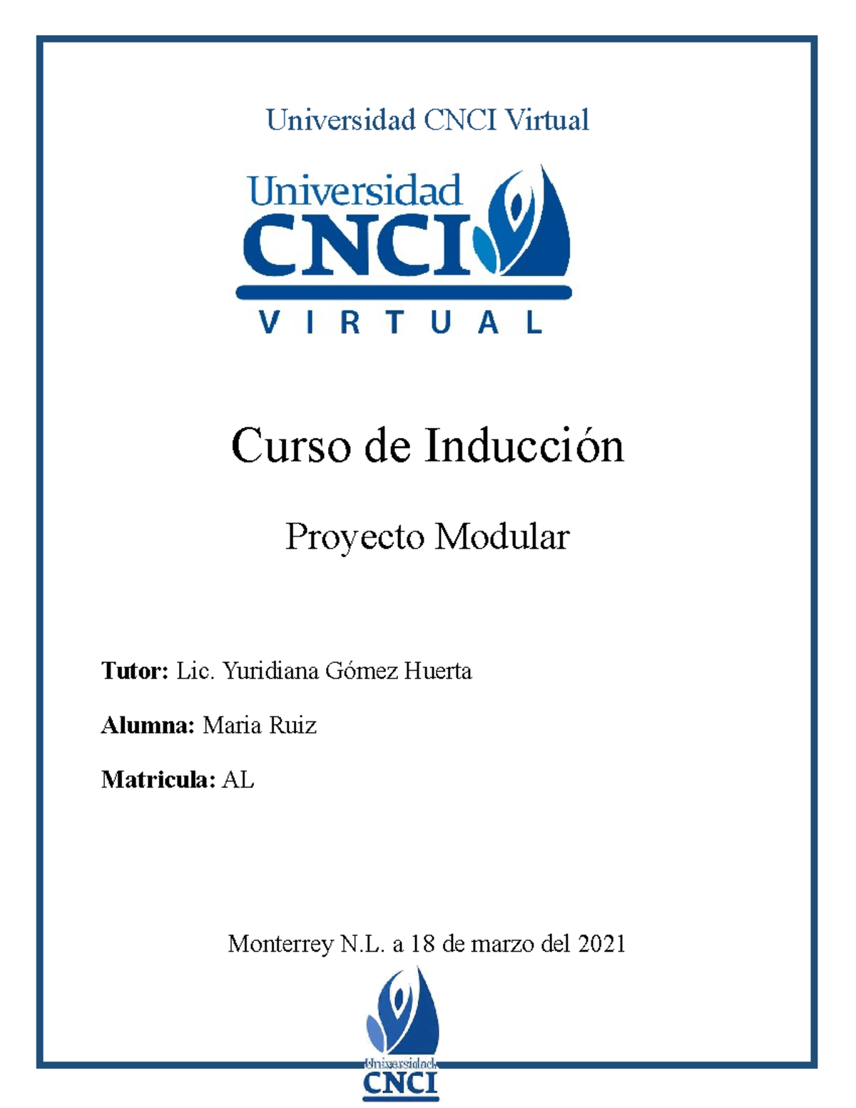 Proyecto Modular Curso Introducción Personal Universidad Cnci Virtual