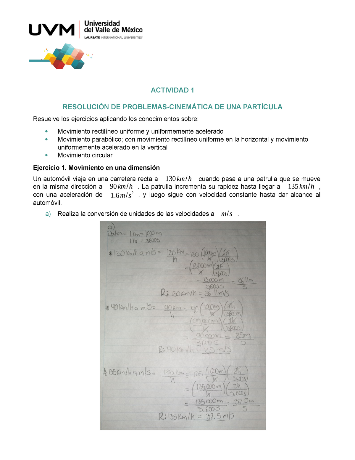 Actividad 1 Ejercicios 1 Calculo Vectorial Uvm Activi