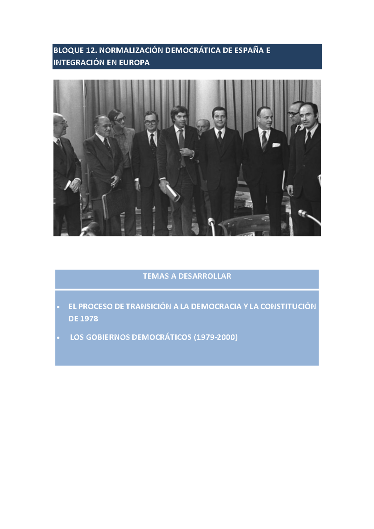 Bloque 12 Bloque 12 NormalizaciÓn DemocrÁtica De EspaÑa E