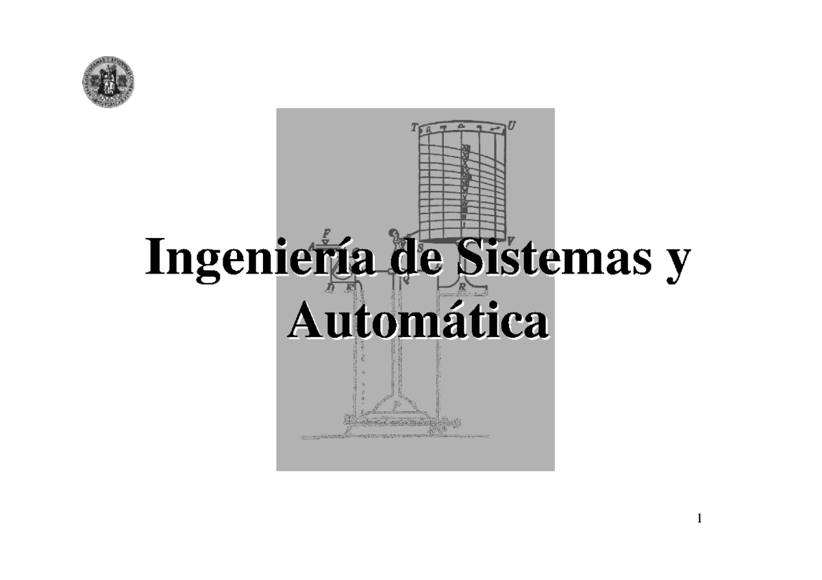 09 Ingeniería De Sistemas Y Automática Presentación Autor Escuela