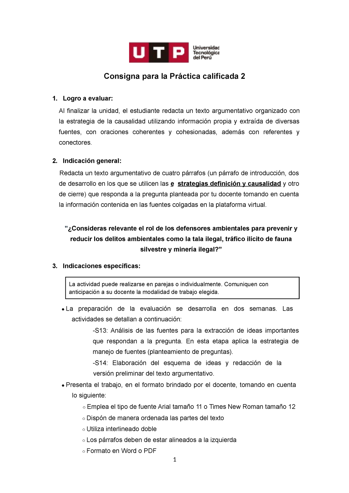 Utp S15 Consigna Pc2 Tareas Introduccion Al Derecho Utp Studocu