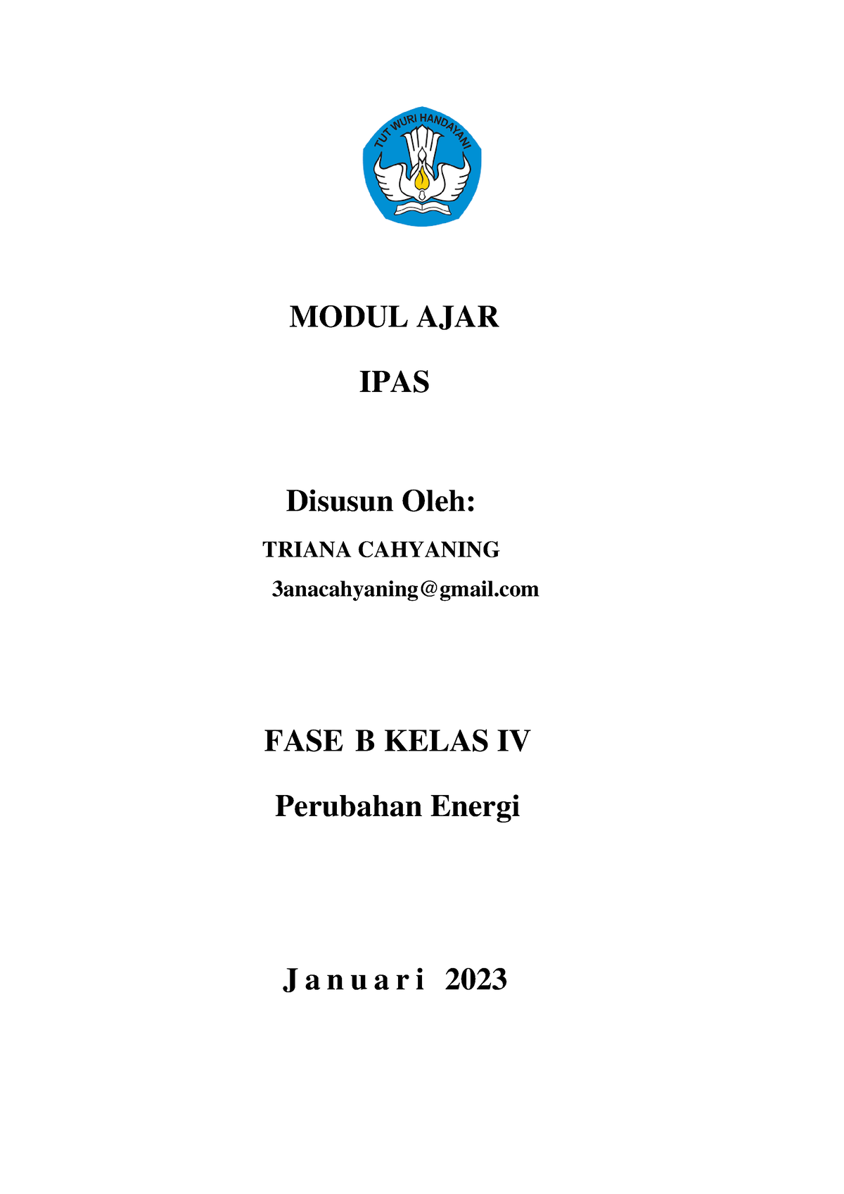 Modul Ajar Ipas Transformasi Energi Modul Ajar Ipas Disusun Oleh Hot