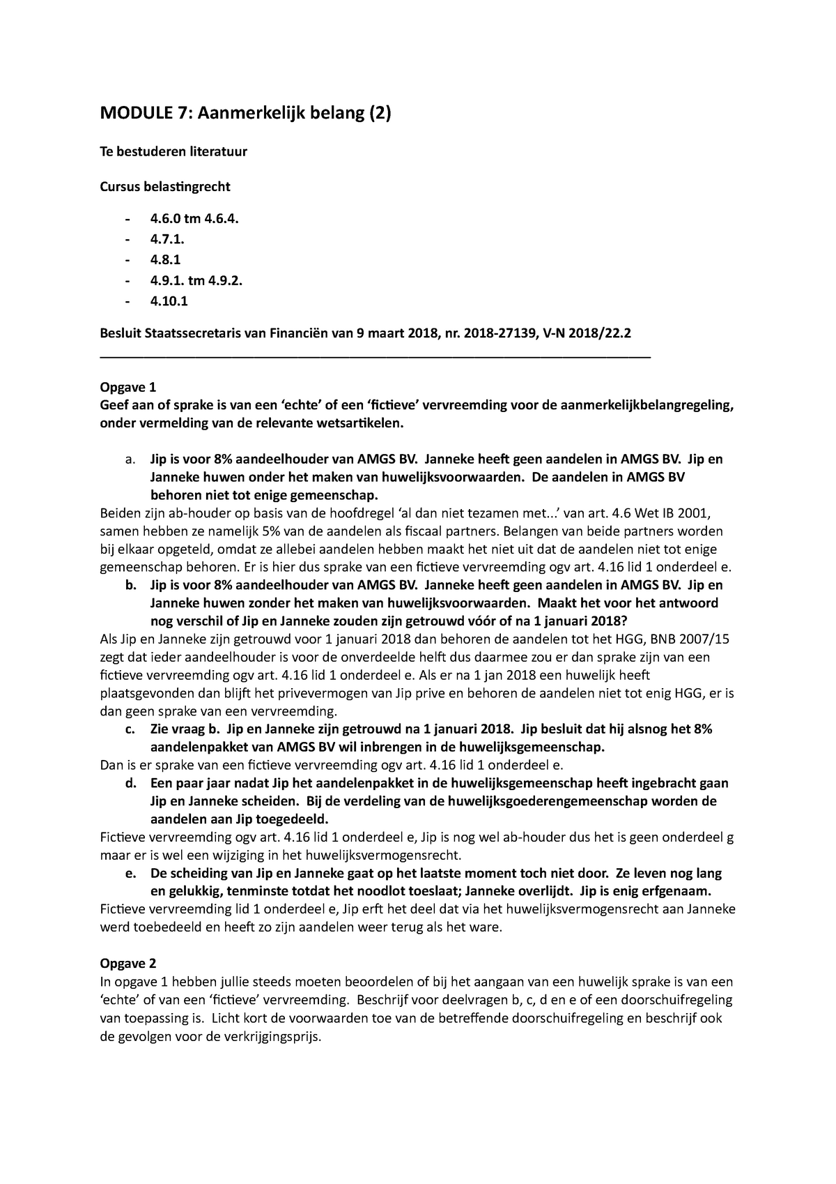 Wc 7 Gib Sm 1 2020 College Aantekeningen 7 Module 7 Aanmerkelijk