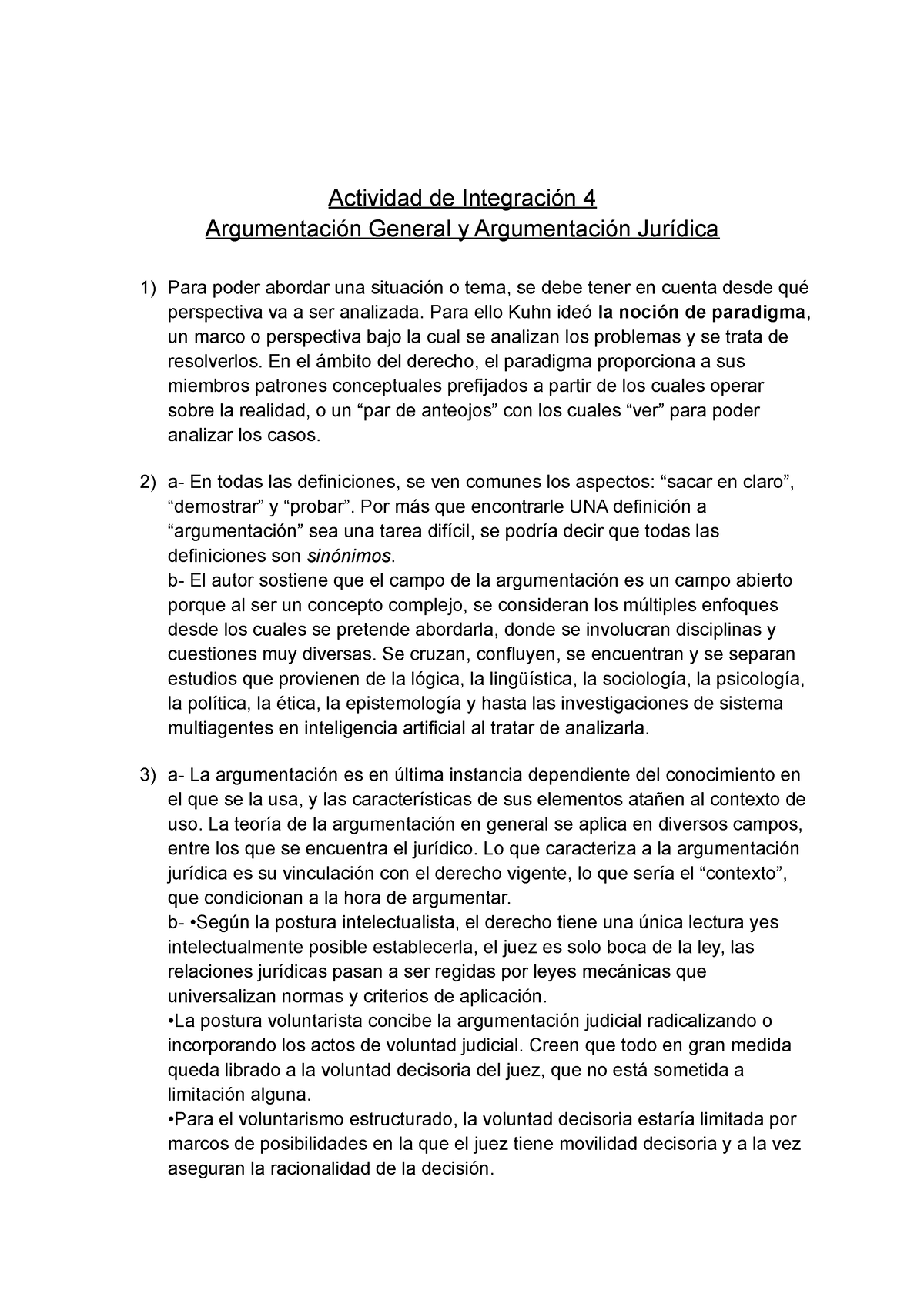 Logica Y Arg Actividad 4 1er Año Actividad De Integración 4