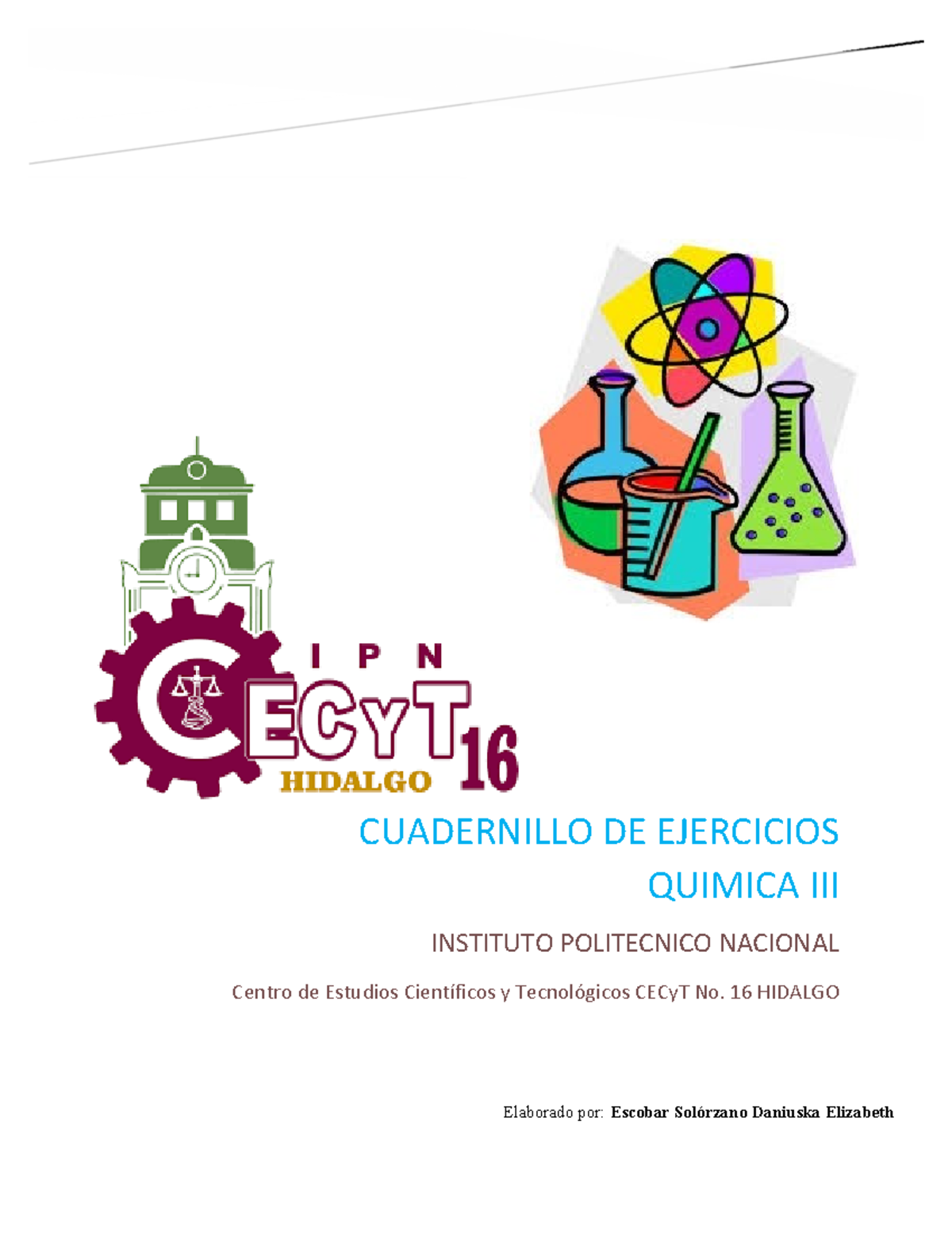 Cuadernillo De Ejercicios Quimica Iii 2024 1 Cuadernillo De