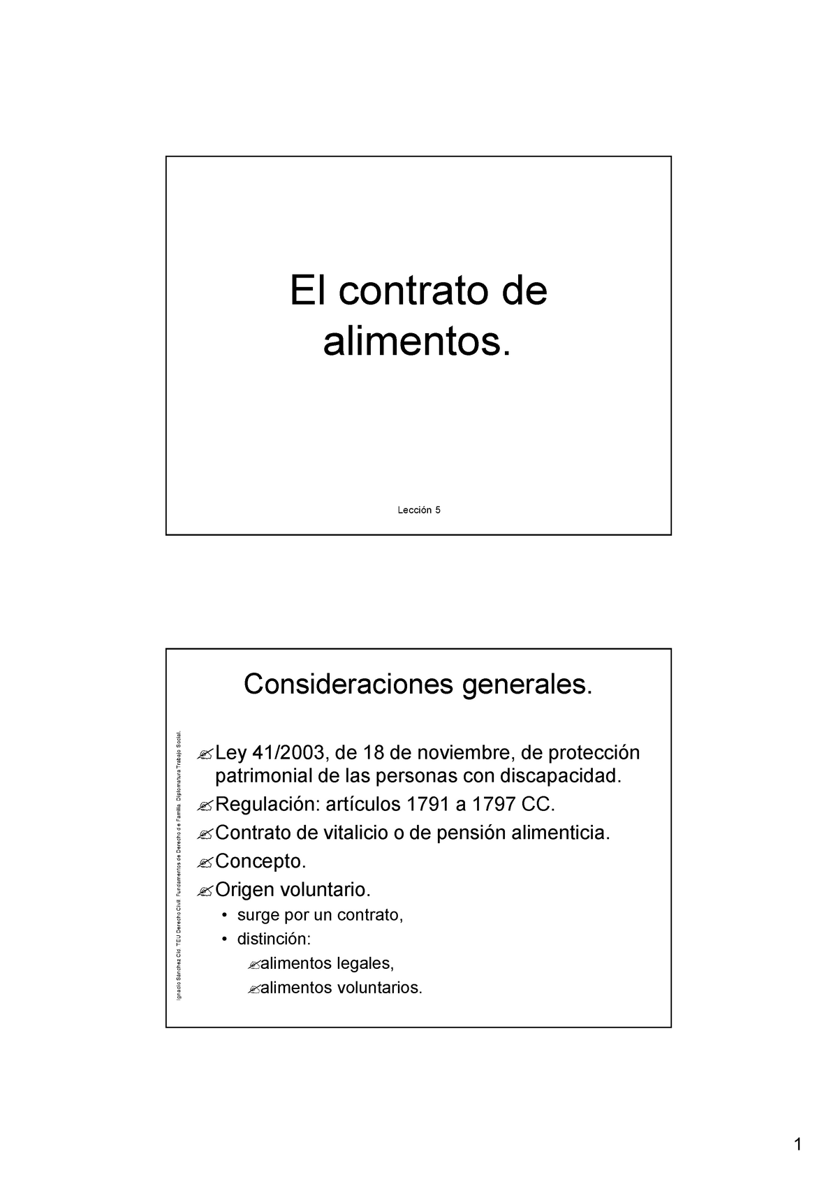 Leccion 5 El Contrato De Alimentos Diapositivas El Contrato De