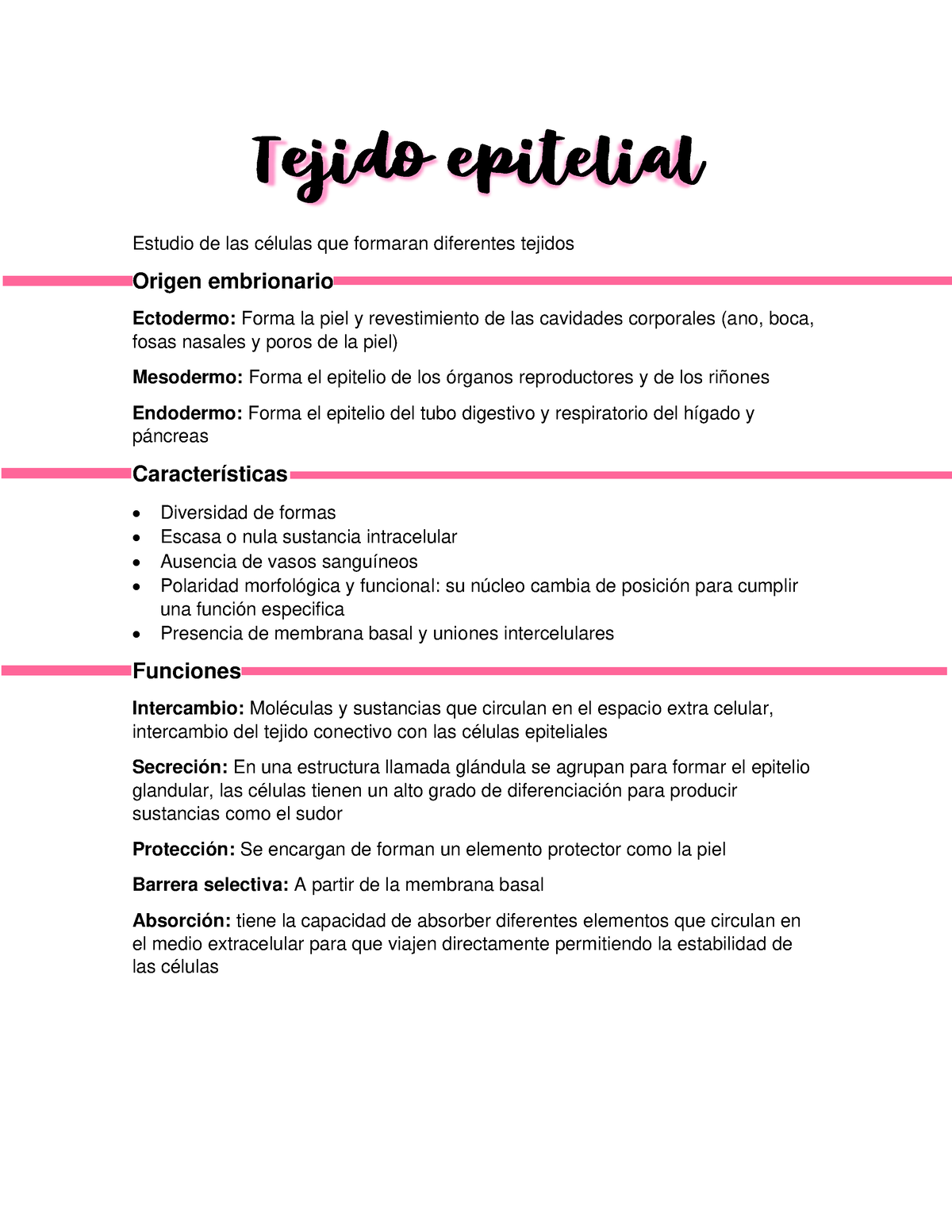 Tejido Epitelial 2 Tejido Epitelial Estudio De Las Células Que