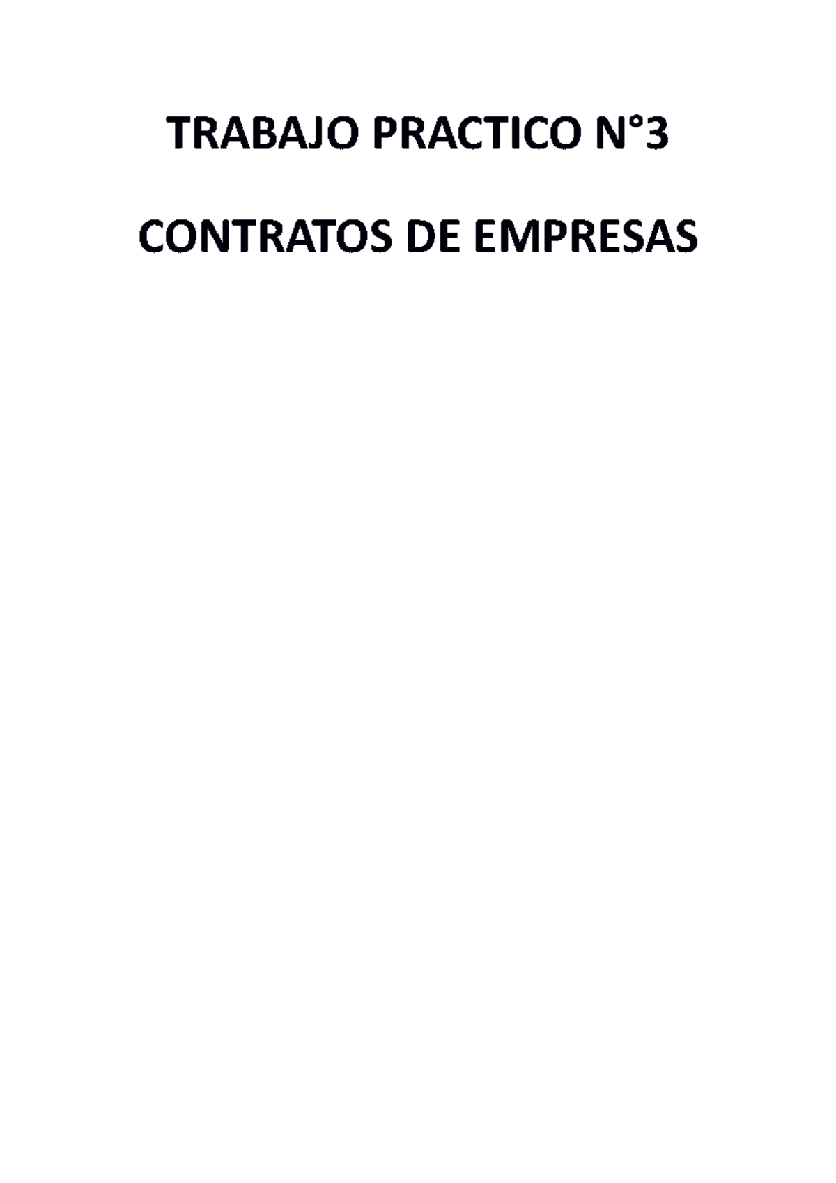 Tp 3 Contratos De Empresas Trabajo Practico N° Contratos De Empresas