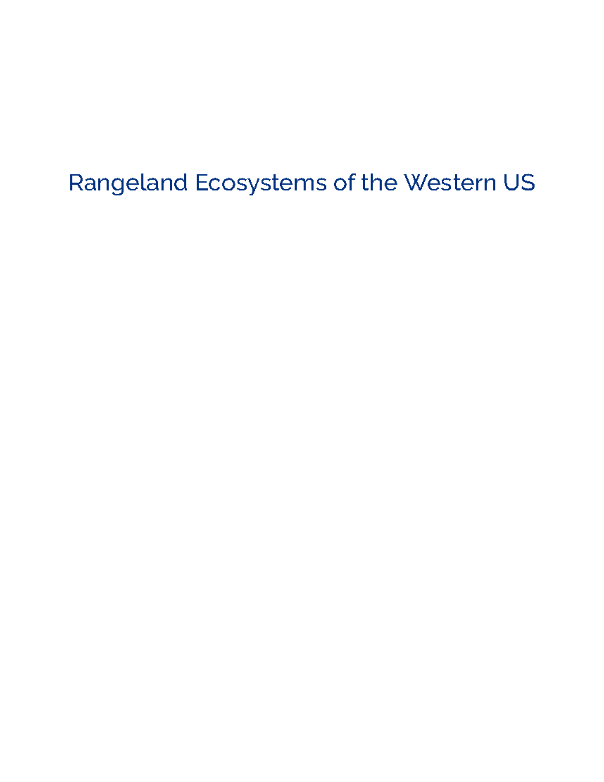 Rangeland Ecosystems Of The Western Us 1672351834 Rangeland