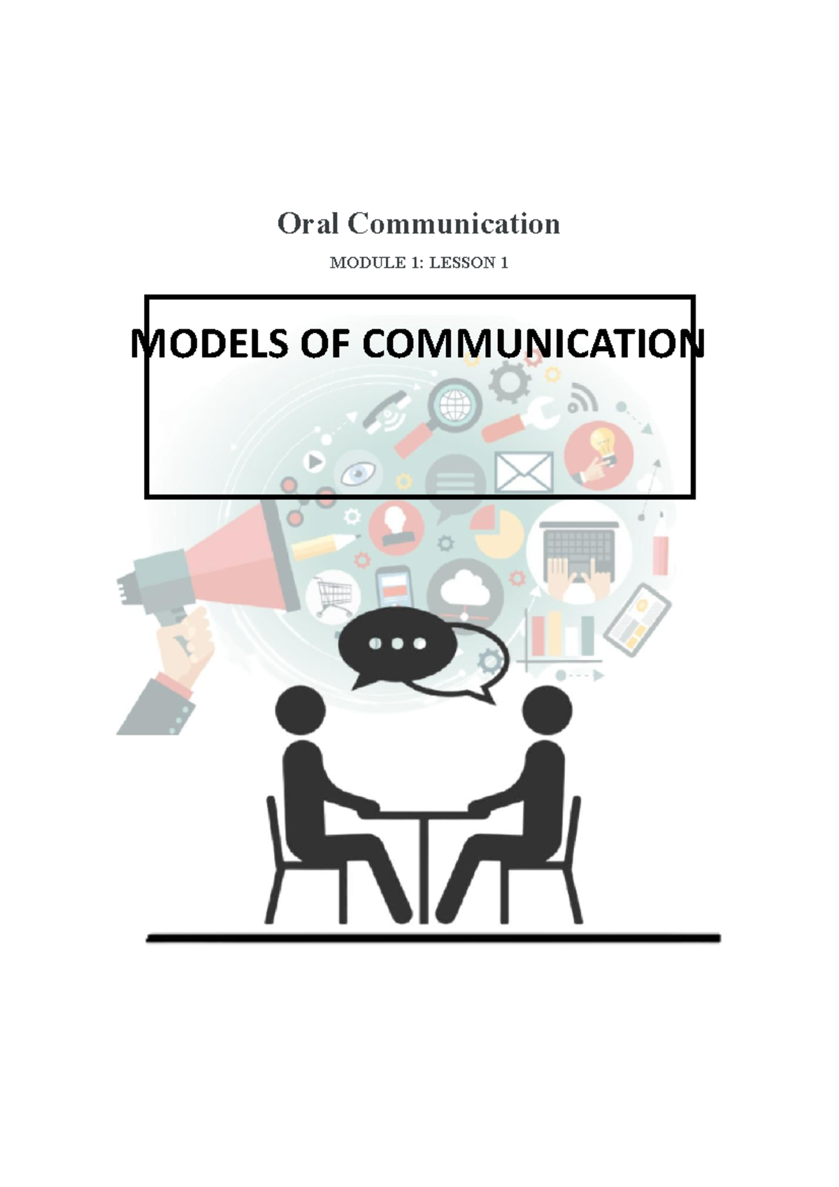 2 Oral Com Models Of Communication Oral Communication Module 1