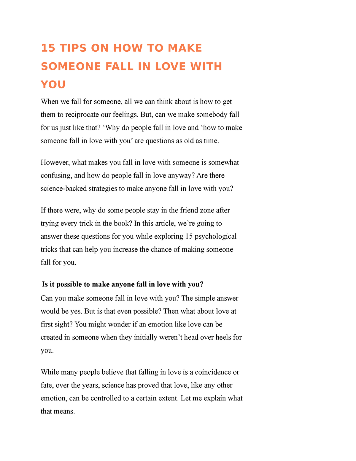 15 Tips On How To Make Someone Fall In Love With You 15 Tips On How