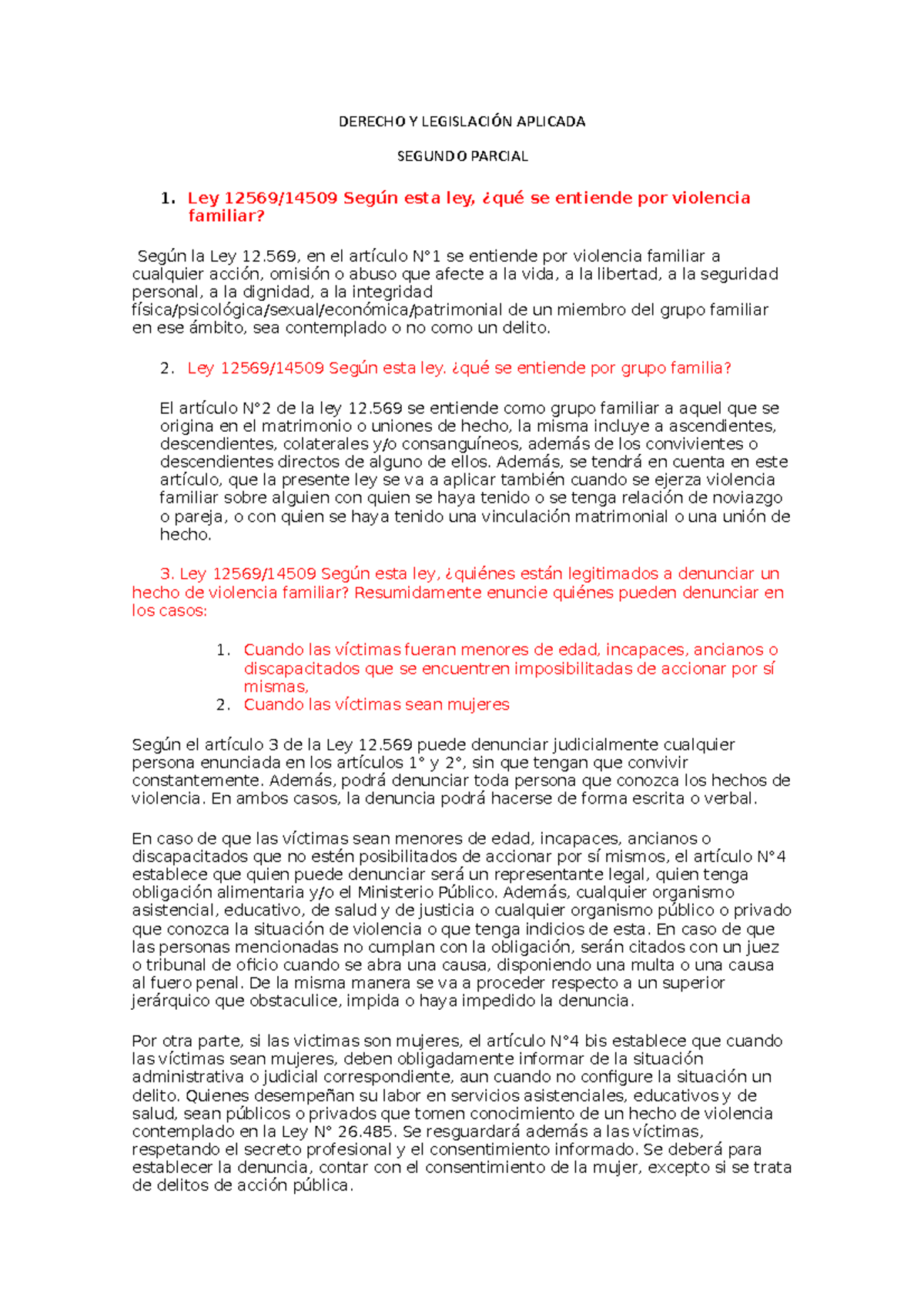 Segundo Parcial Derechoylegislacion Derecho Y LegislaciÓn Aplicada