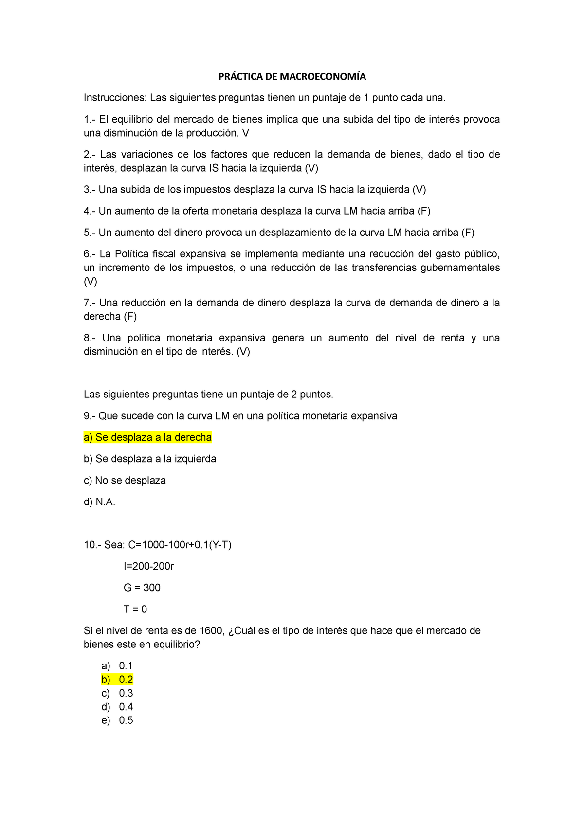 Práctica De Macroeconomía 3 PrÁctica De MacroeconomÍa Instrucciones