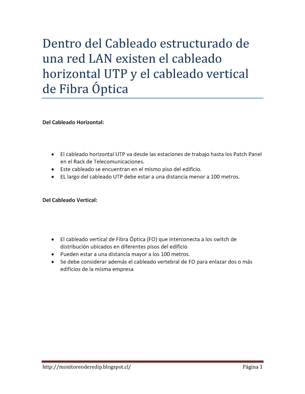 Elementos Fisicos De Una Red Datos Dentro Del Cableado Estructurado