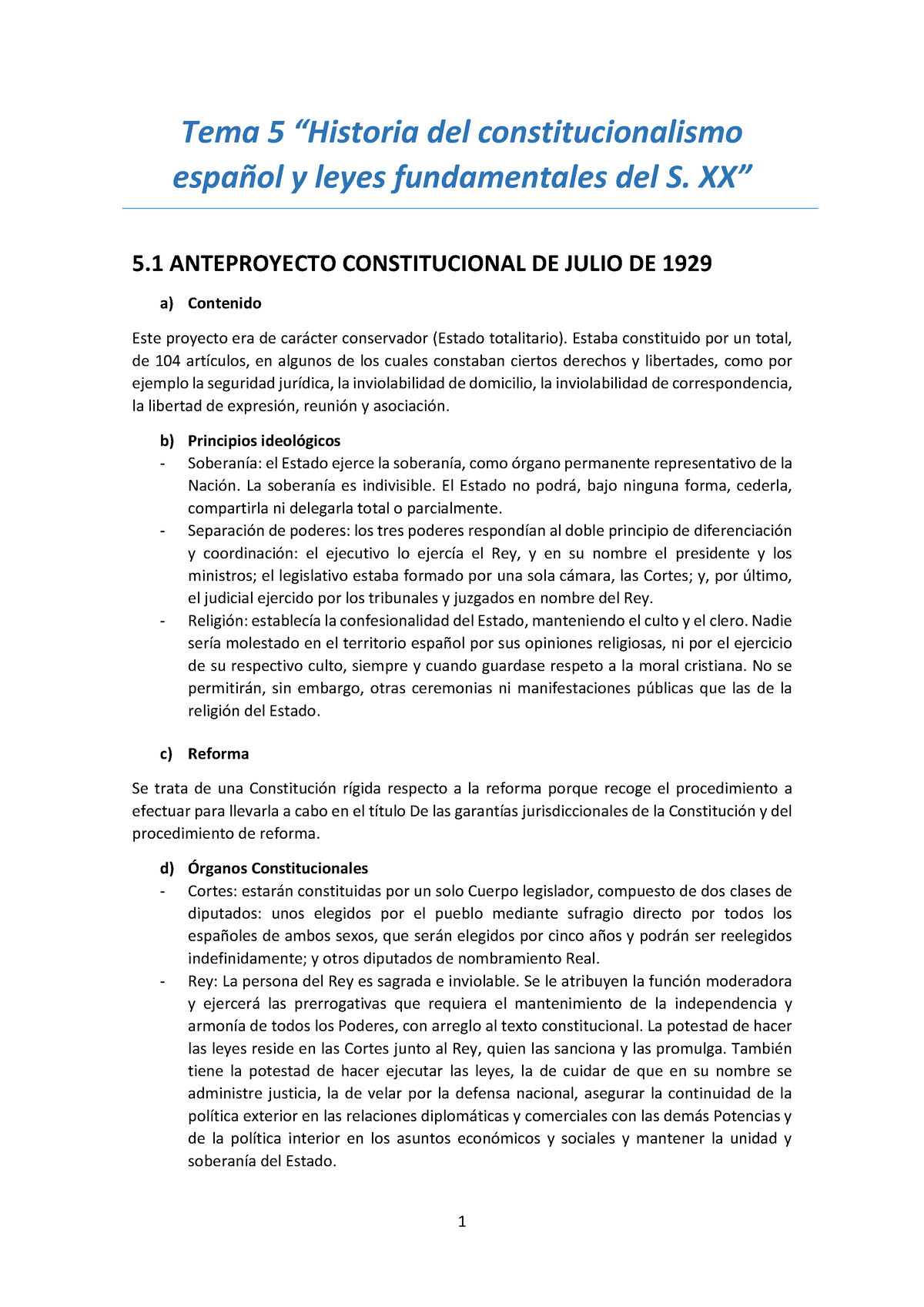 Tema 5 Ampliado Apuntes Tema 5 “historia Del Constitucionalismo