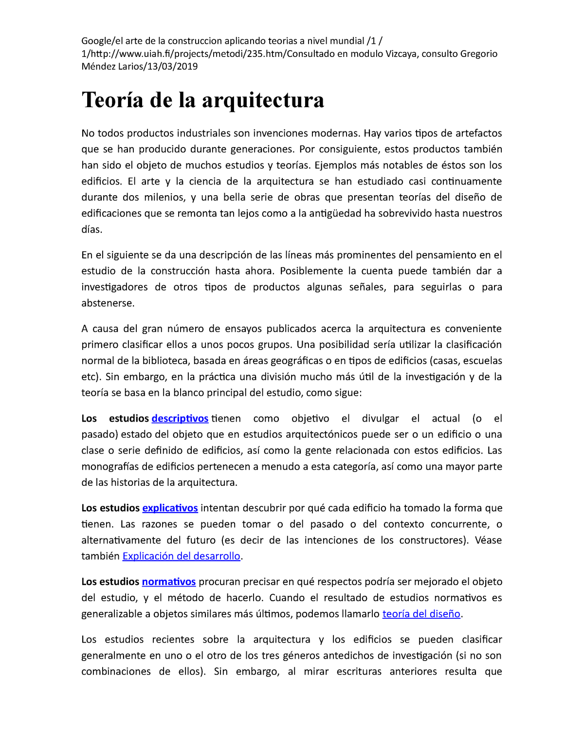 Teoría De La Arquitectura Resumen 1uiahprojectsmetodi235htm