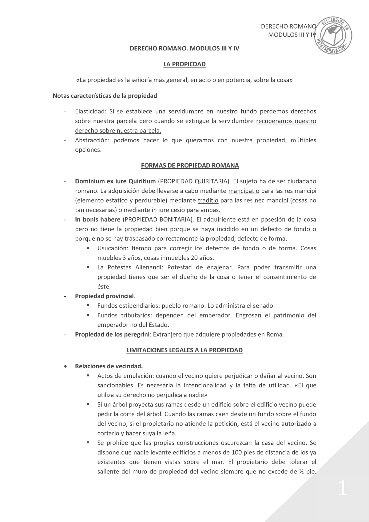 Módulos Iii Y Iv Derecho Romano Modulos Iii Y Iv Derecho Romano