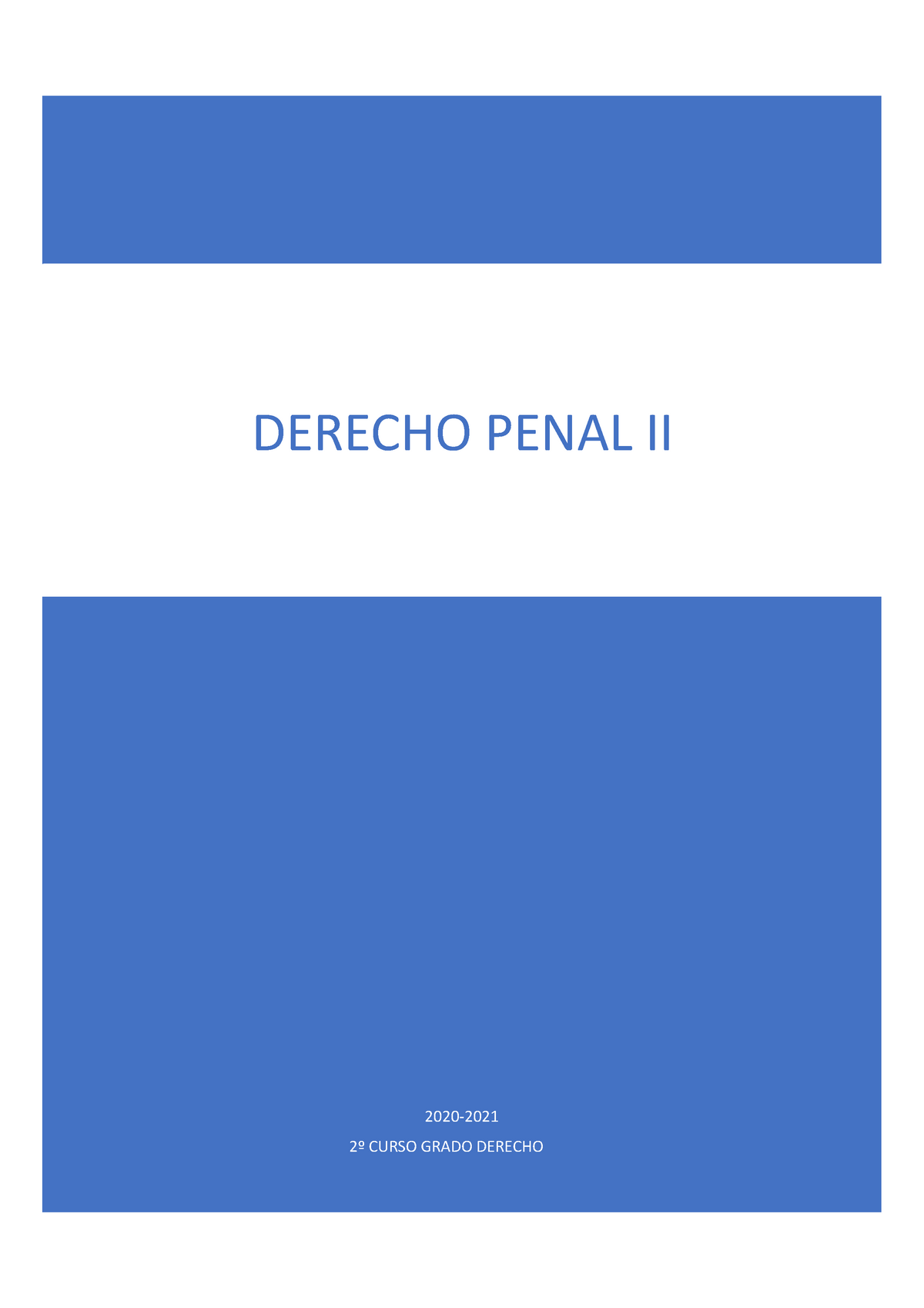 Penal Definitivo Apuntes 2020 2º Curso Grado Derecho Derecho Penal