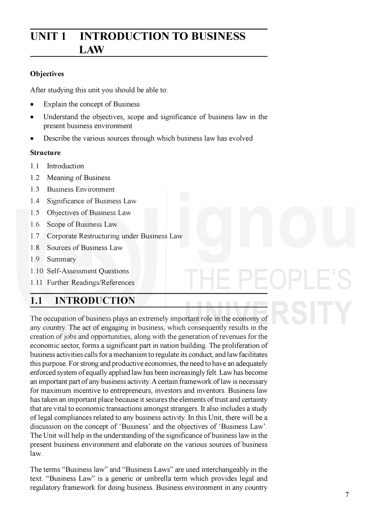 U1b1mmpc 013 Business Law Introduction To Business Law Unit 1