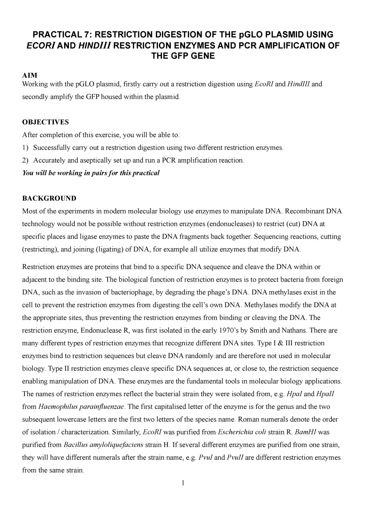 Prac 7 From Rdna202 Prac Manual 2020 Practical 7 Restriction