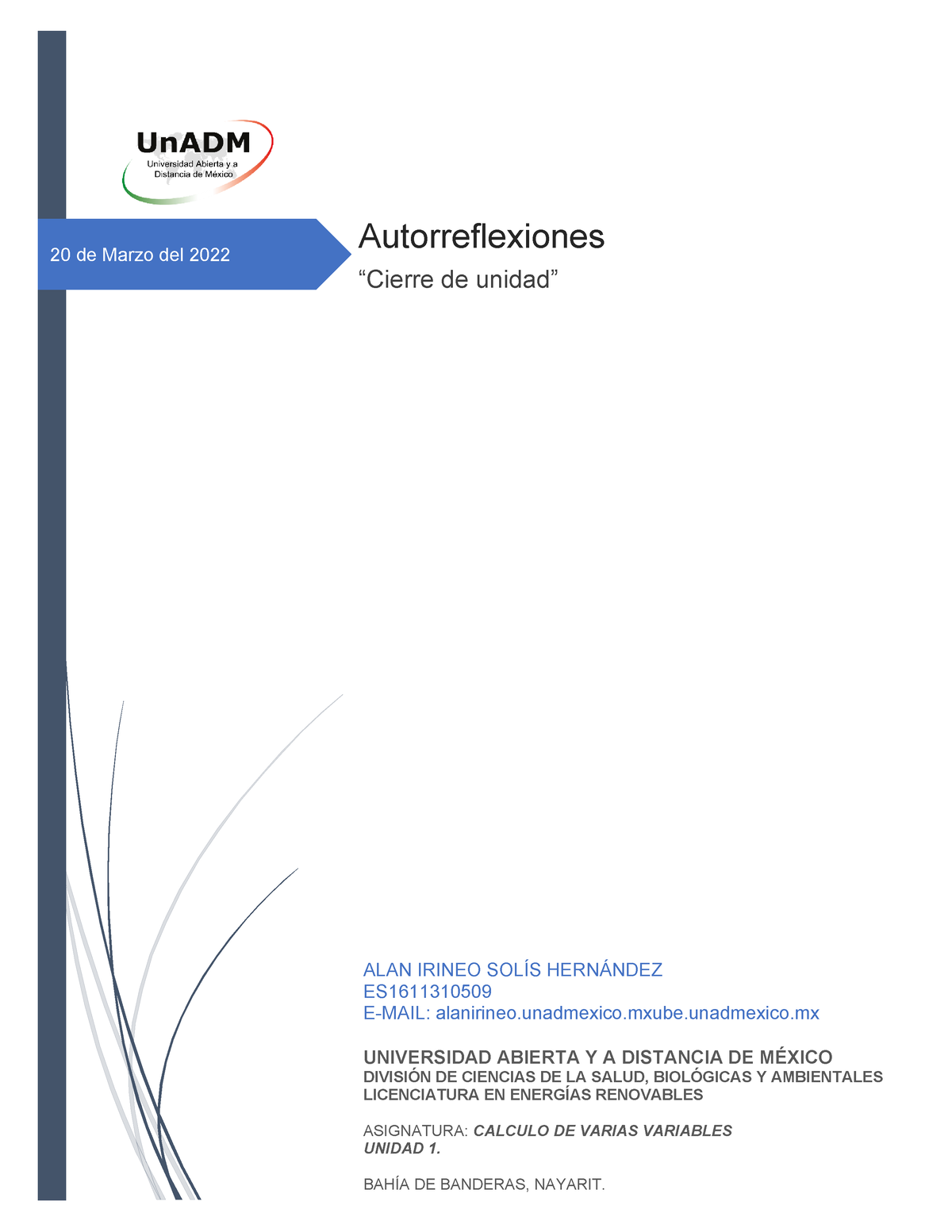 Evcc U1 Atr Alsh 20 De Marzo Del 2022 Autorreflexiones “cierre De