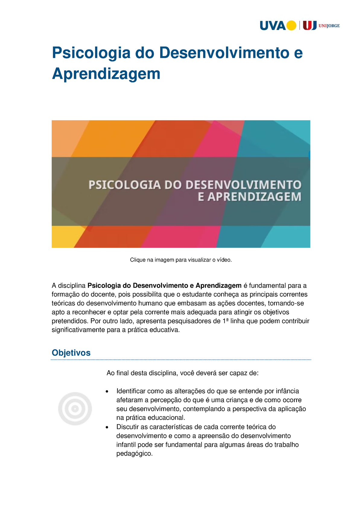 Psicologia Do Desenvolvimento U1 Psicologia Do Desenvolvimento E