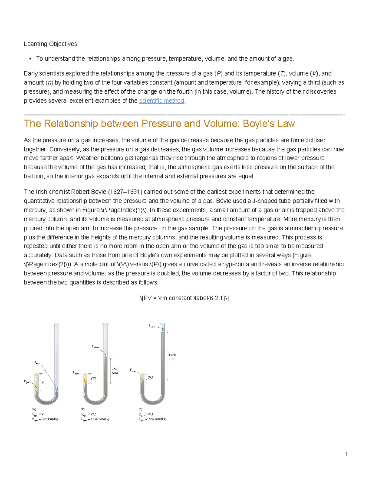 63 Relationships Among Pressure Temperature Volume And Amount