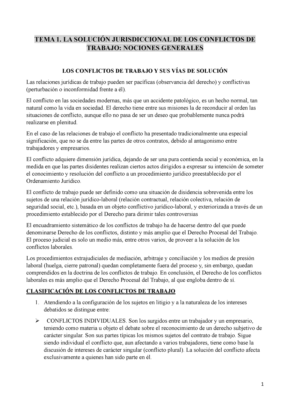 Temas 1 4 Tema 1 La SoluciÓn Jurisdiccional De Los Conflictos De