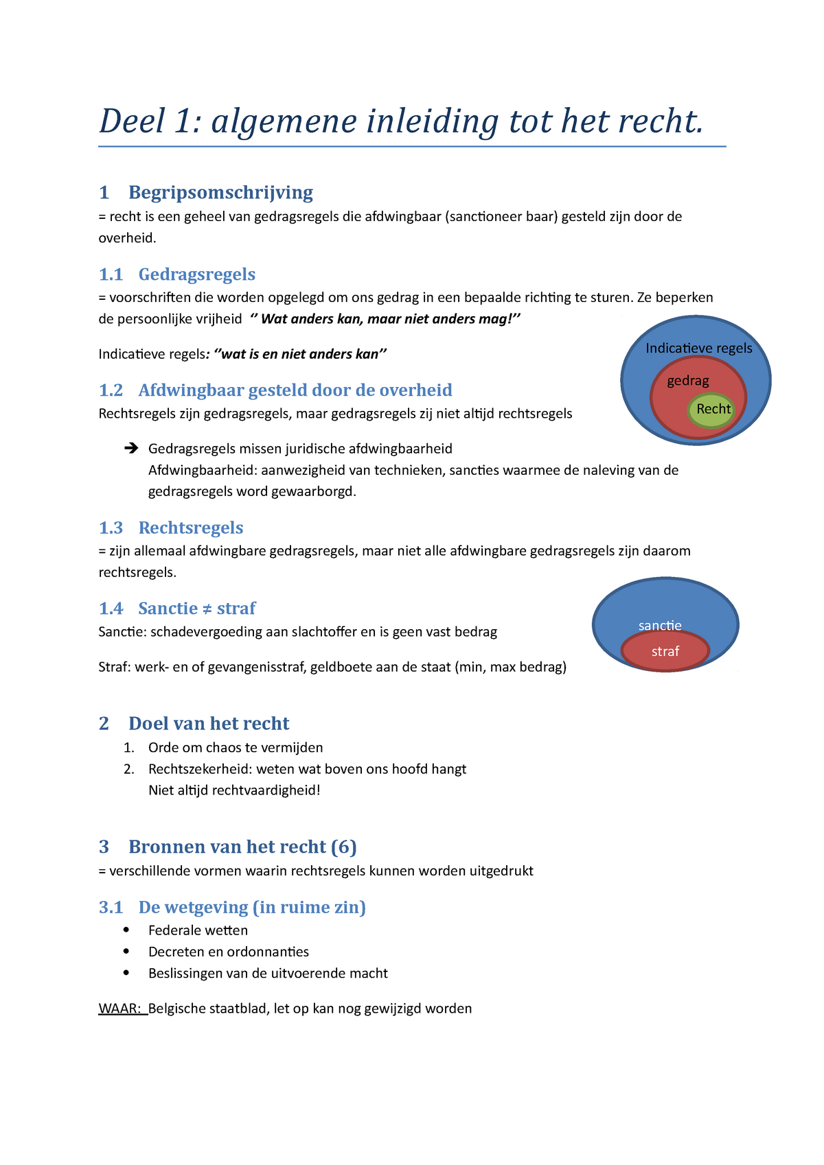 Deel 1 Recht Wat Is Recht Deel 1 Algemene Inleiding Tot Het Recht