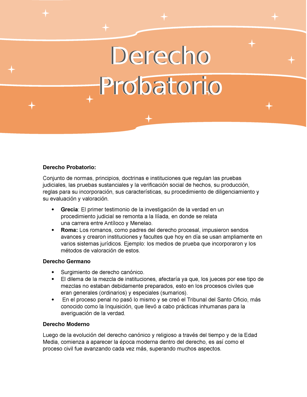 Derecho Probatorio Derecho Probatorio Conjunto De Normas Principios